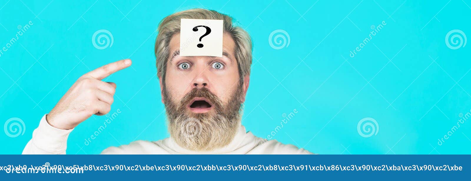 Paper Notes with Question Marks. Thinking Man with Question Mark on ...