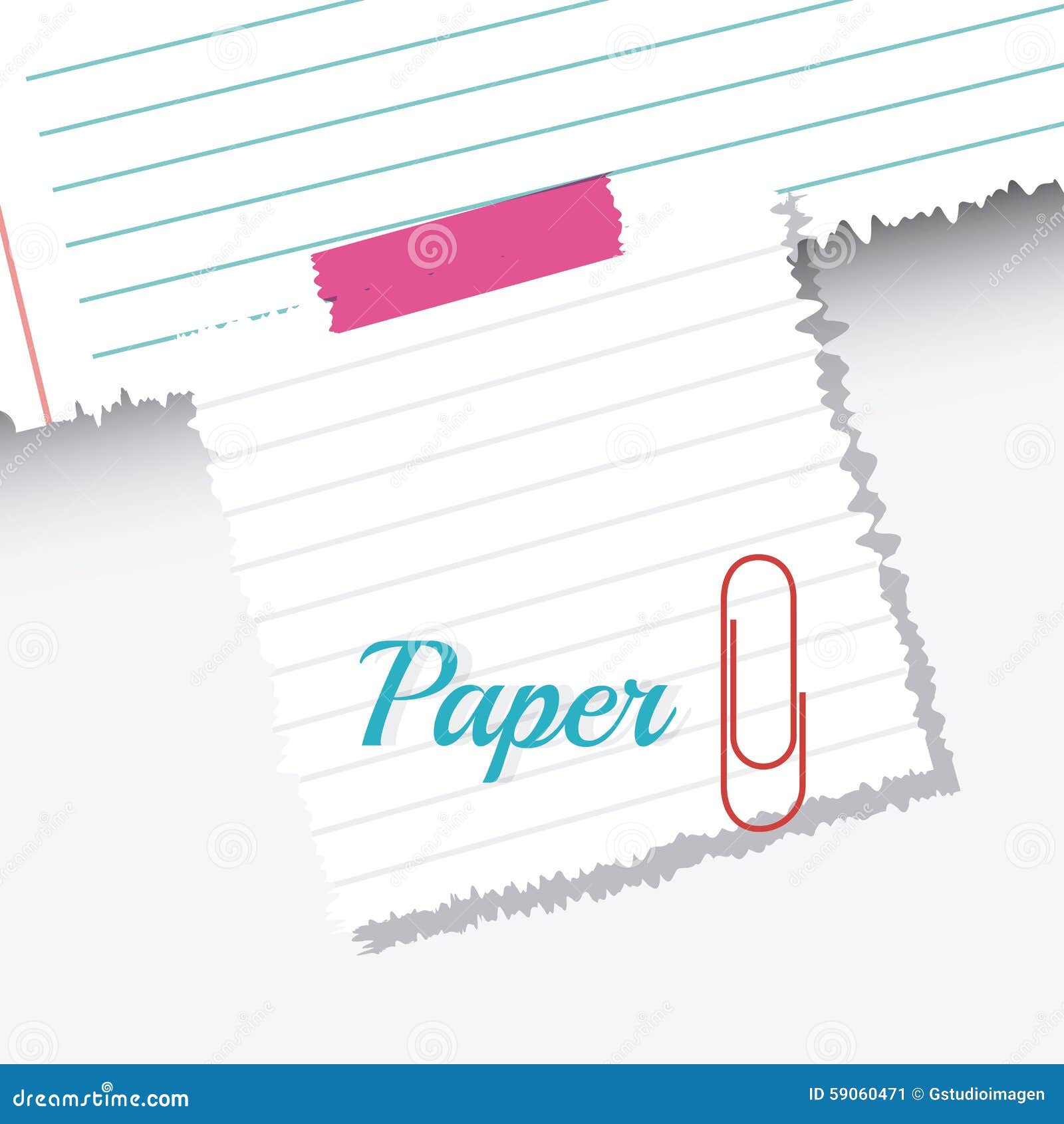 Paper, notes and sheets stock vector. Illustration of cardboard - 59060471