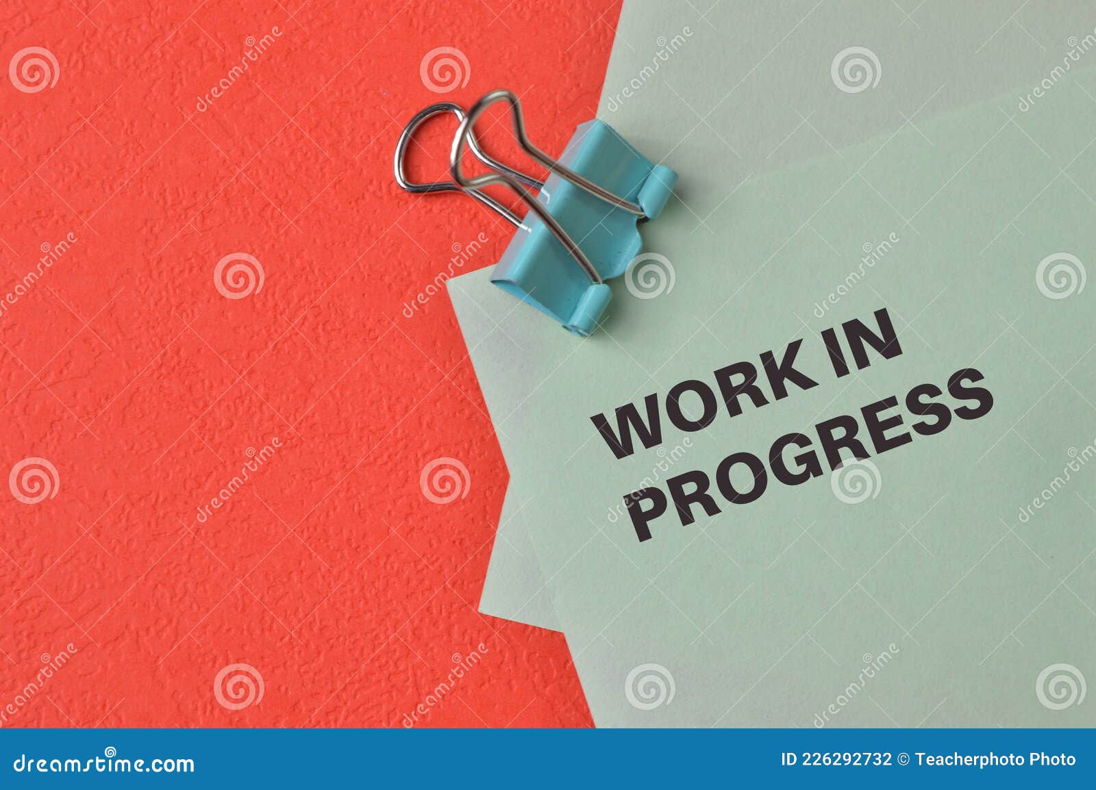 Paper Notes Written with Phrase WORK in PROGRESS Stock Photo - Image of ...