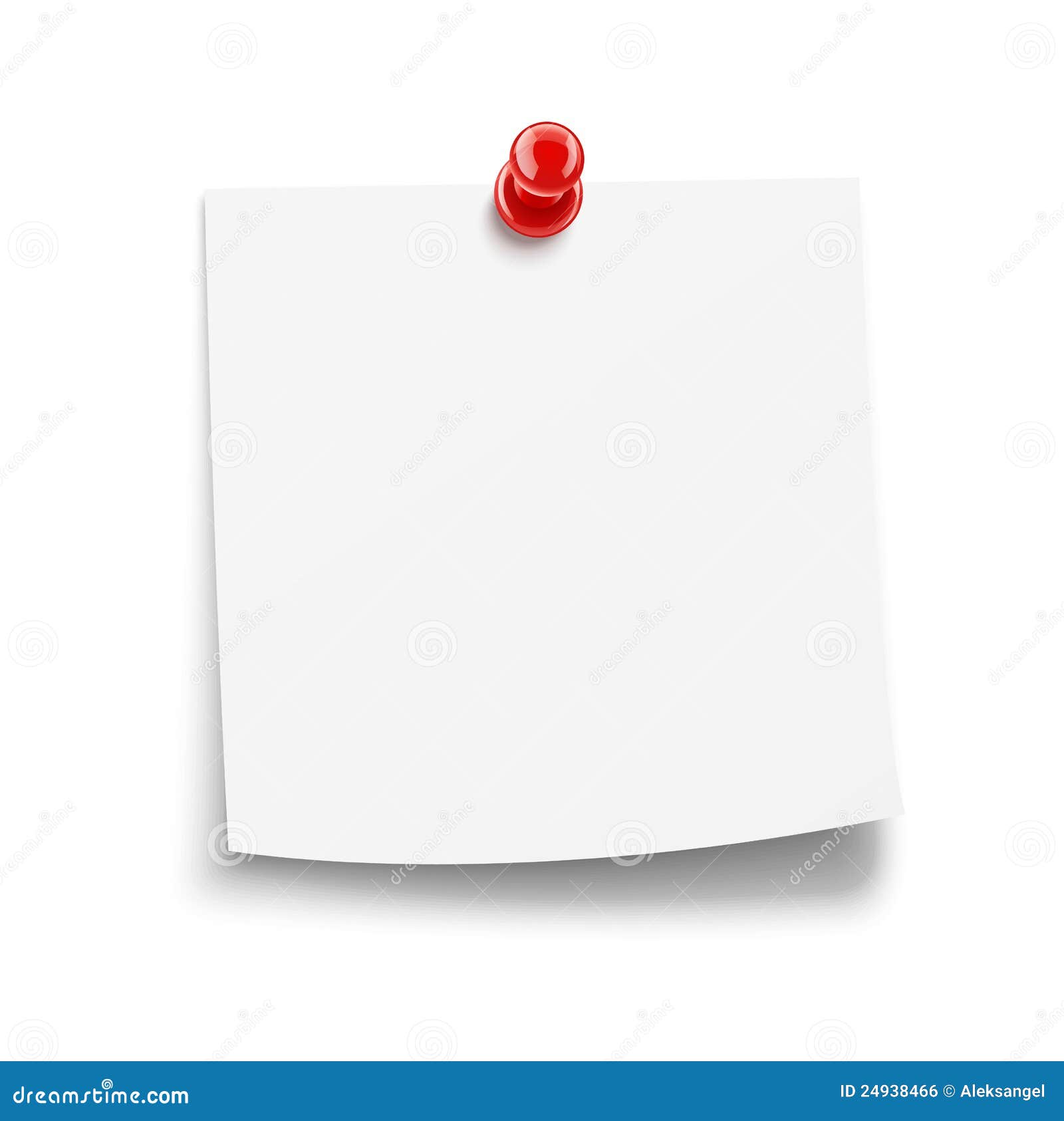 Paper notice with pin stock vector. Illustration of icon - 24938466