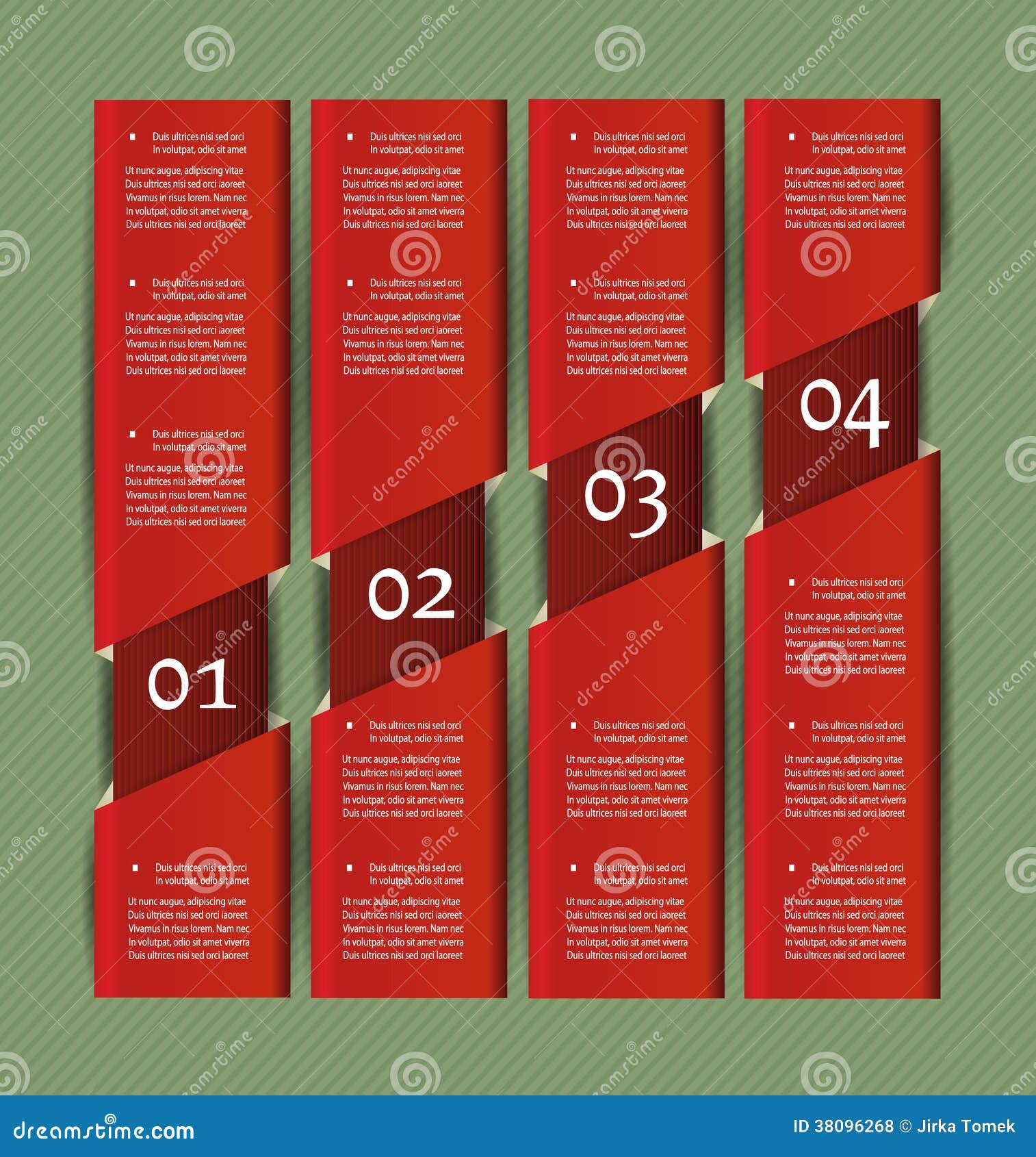 Paper Numbered Banners. Vector Design Template Stock Vector ...