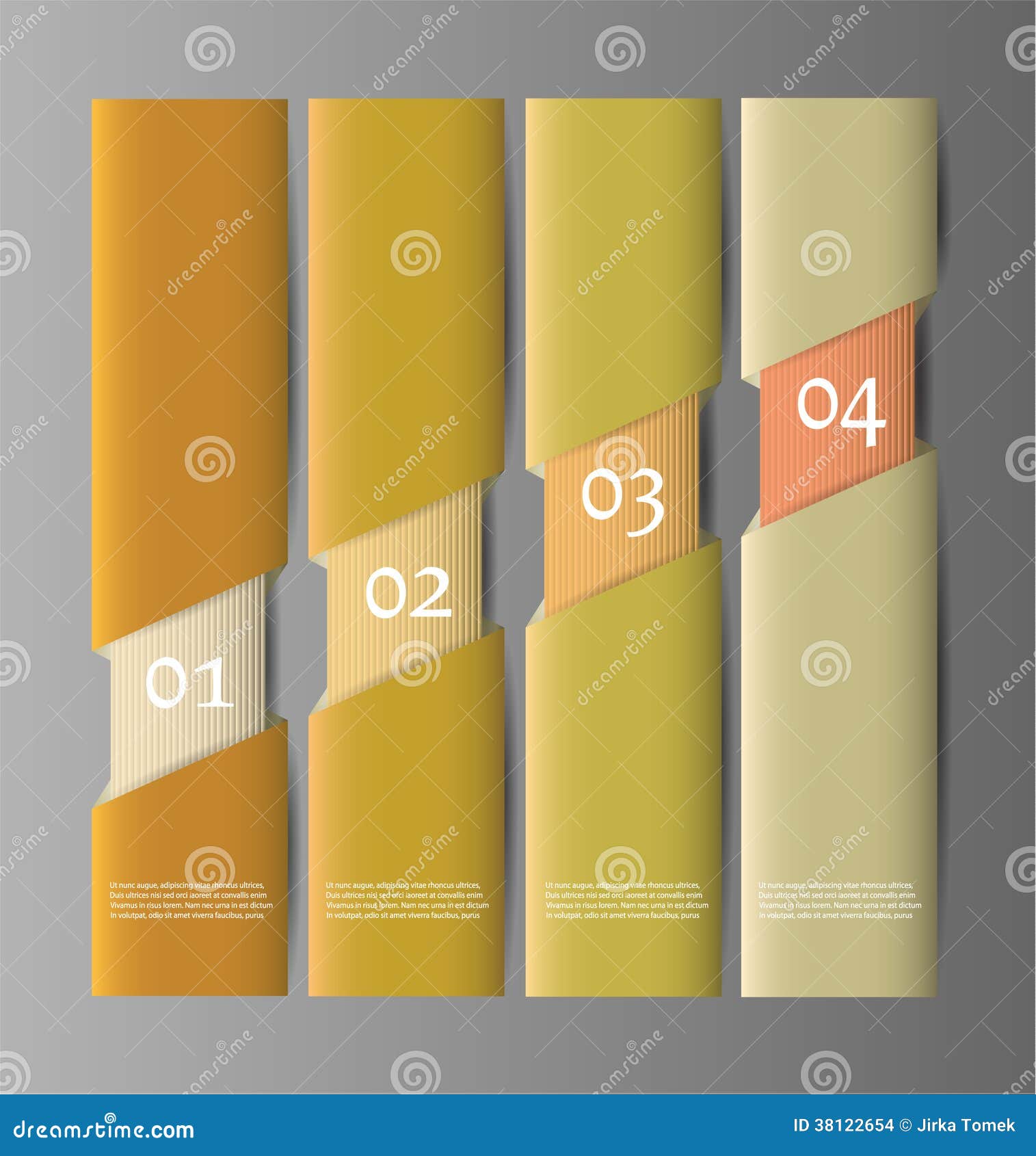 Paper Numbered Banners. Vector Design Template Stock Vector ...