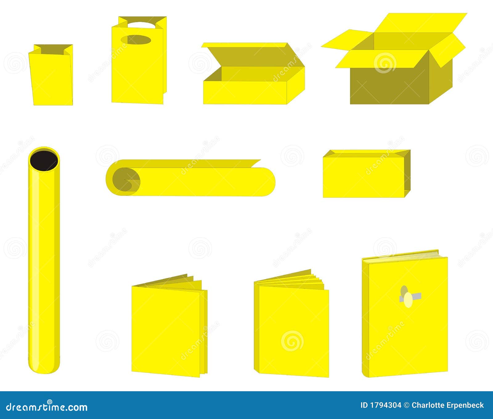 Paper objects 2 stock vector. Illustration of paper, symbol - 1794304
