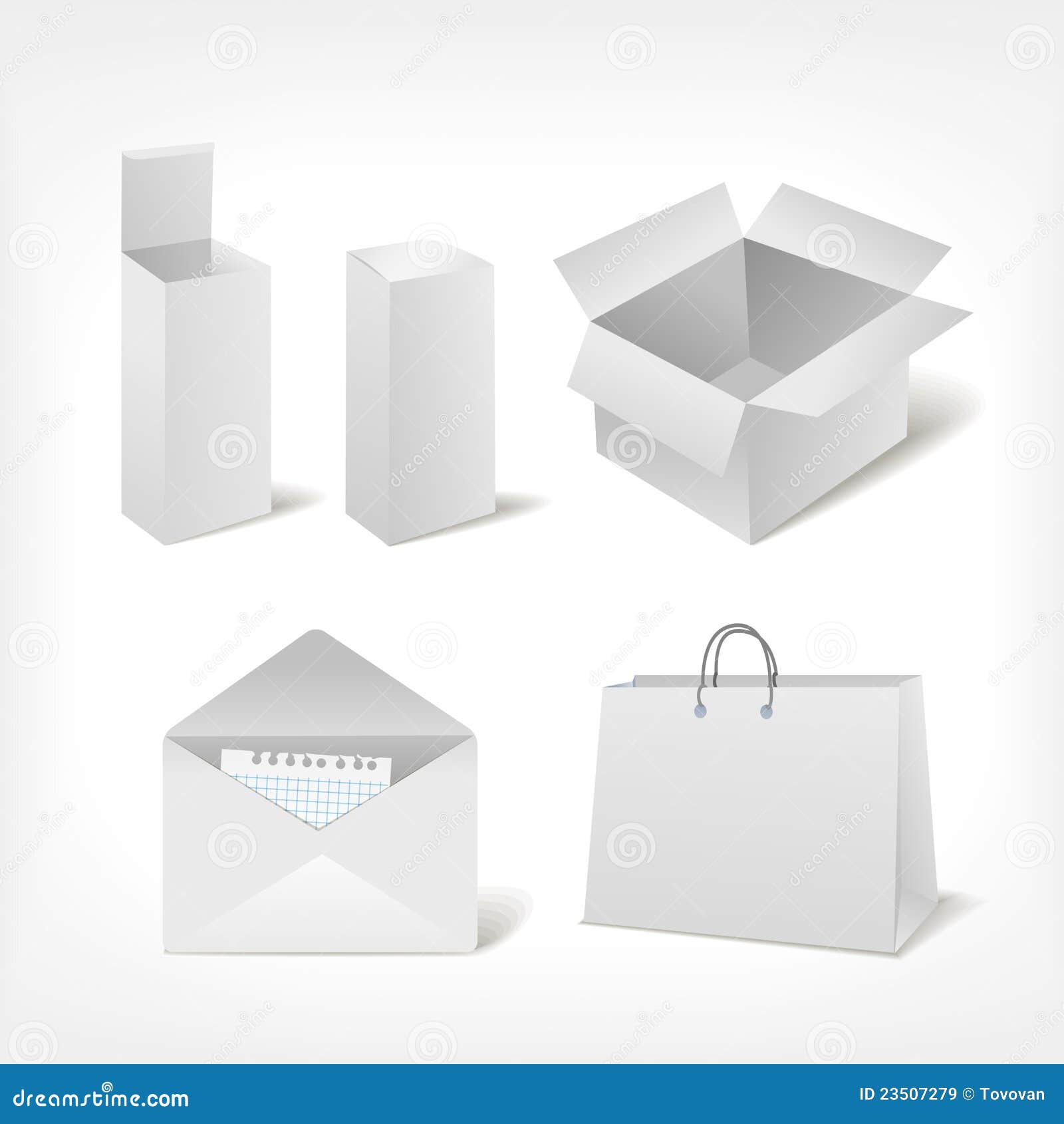 Paper objects illustration stock vector. Illustration of craft - 23507279