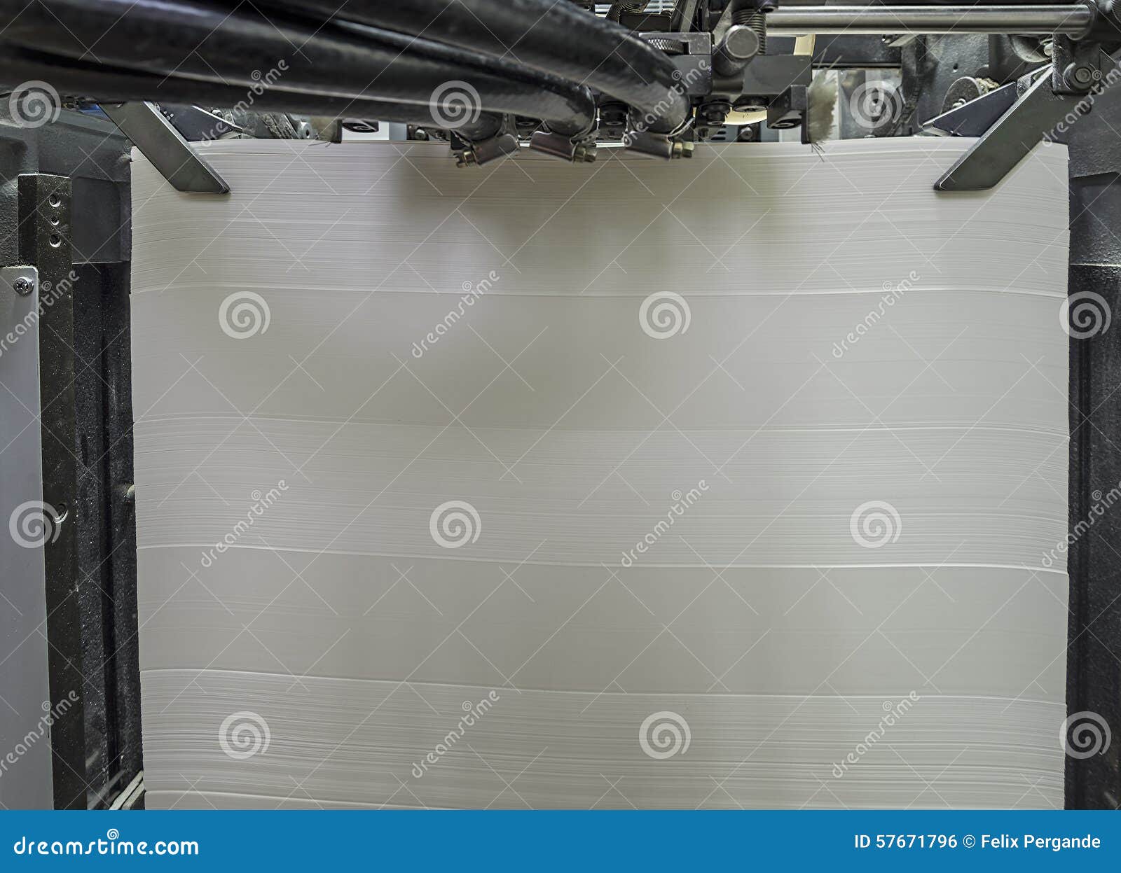 Paper in Offset Printing Machine Stock Photo - Image of print, prepress ...