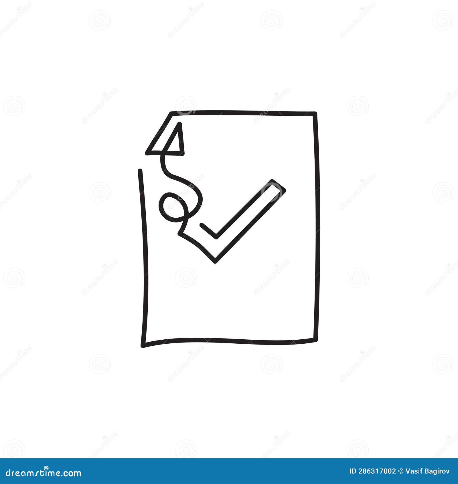 Paper One Line Icon, Yes Paper One Line Icon. Simple One Line Vector ...