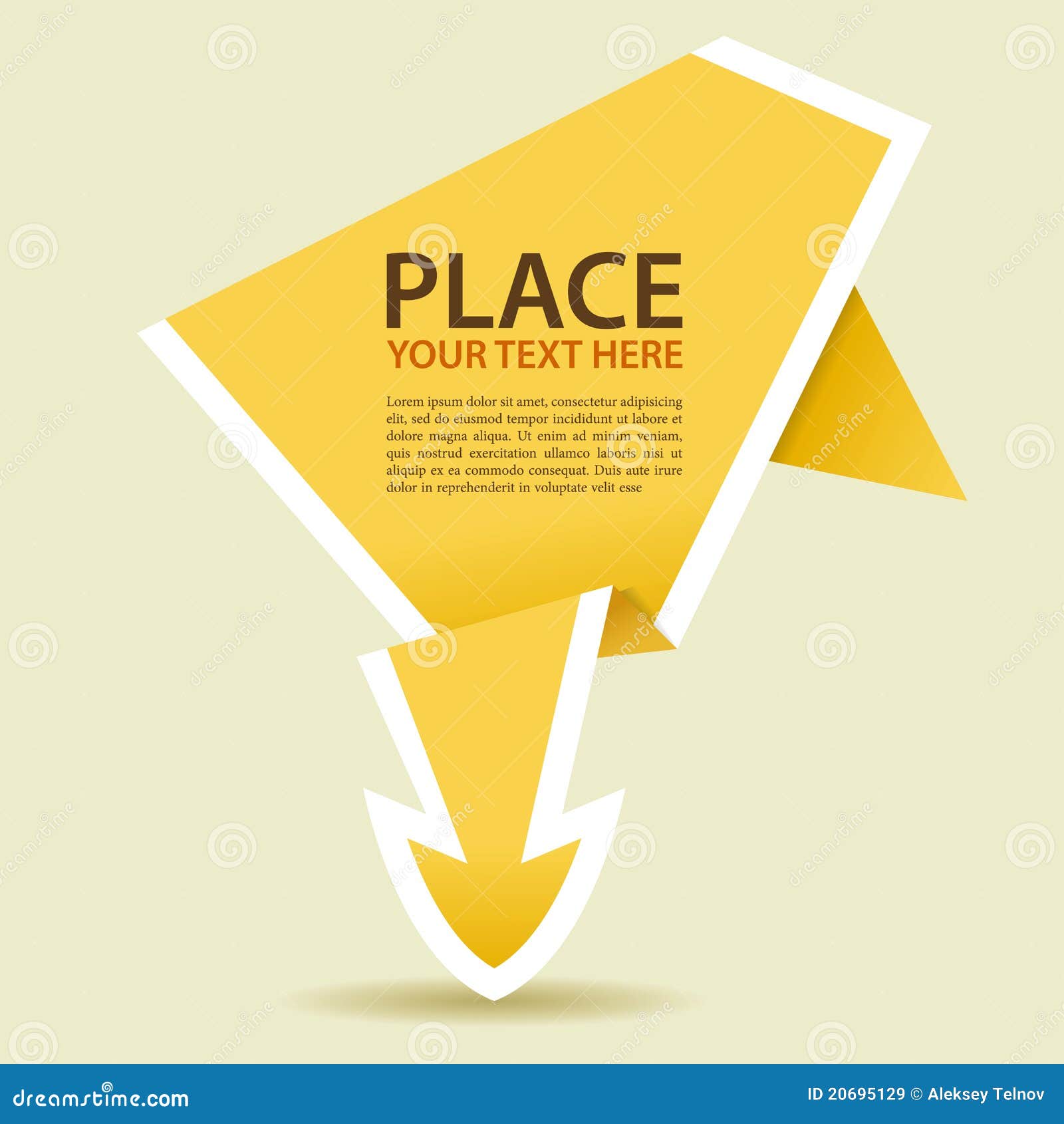 Paper Origami Arrow stock vector. Illustration of icon - 20695129