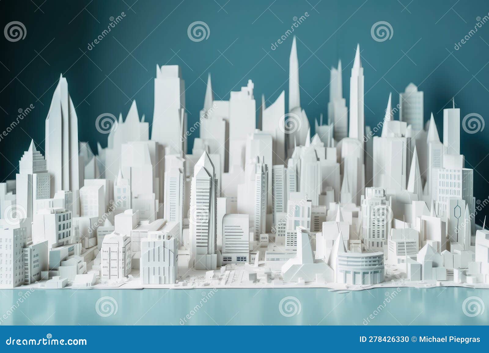 A Paper Origami Model of a Big Modern City Created with Generative AI ...