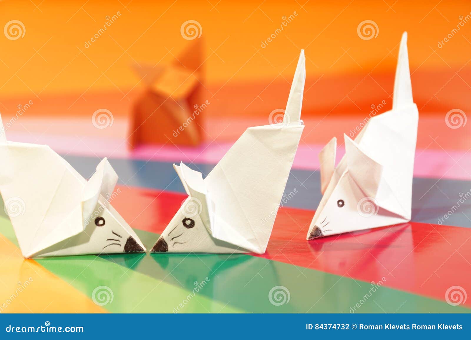 Paper origami mouse stock photo. Image of colorful, wild - 84374732