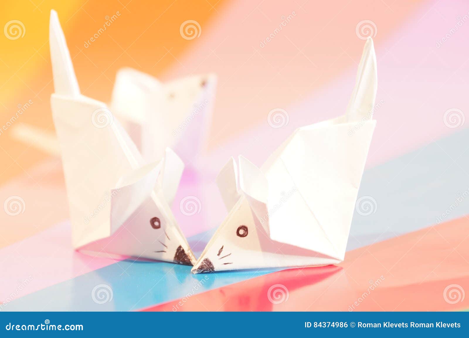 Paper origami mouse stock photo. Image of wild, origami - 84374986