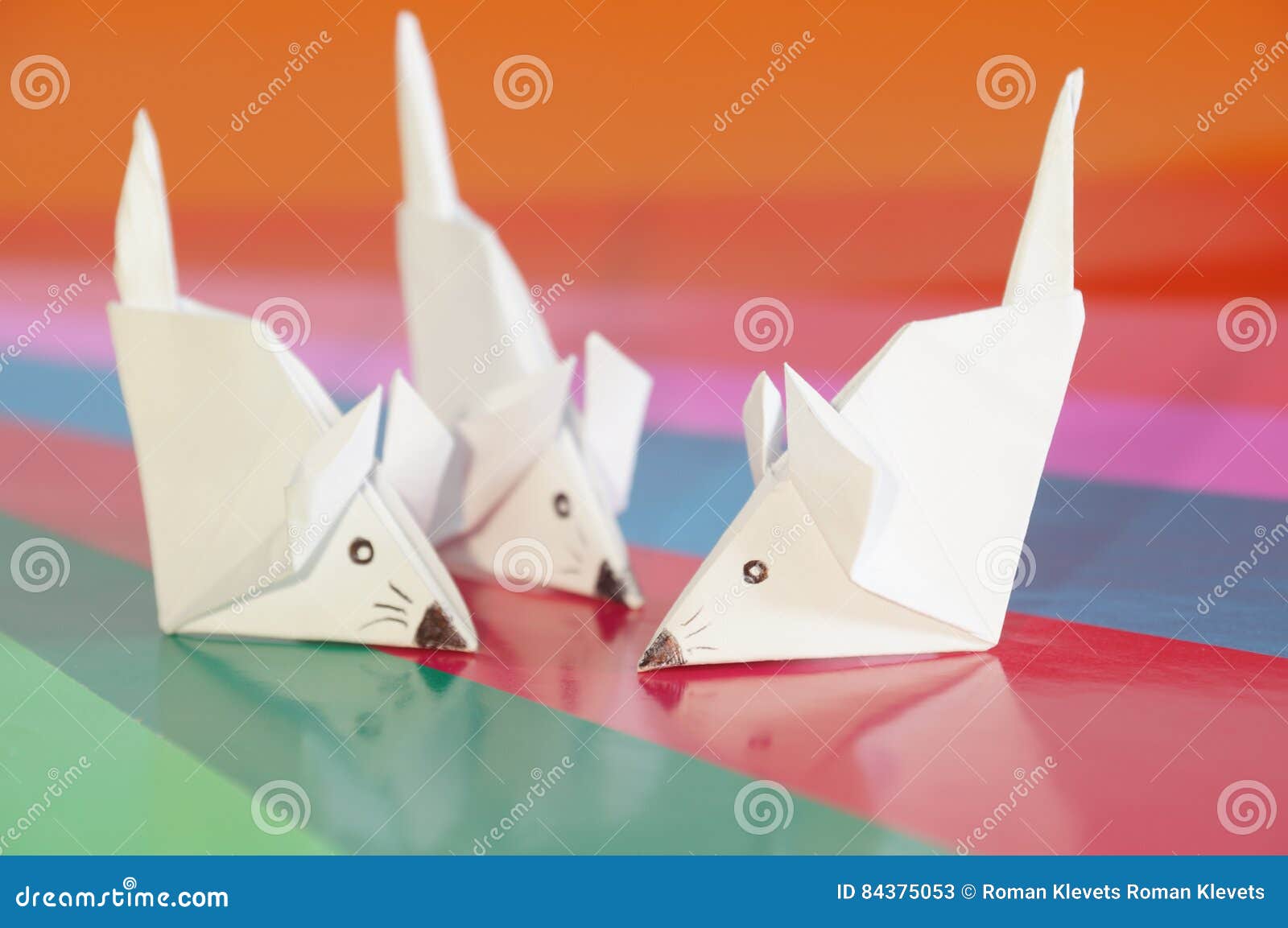 Paper origami mouse stock image. Image of origami, hobby - 84375053