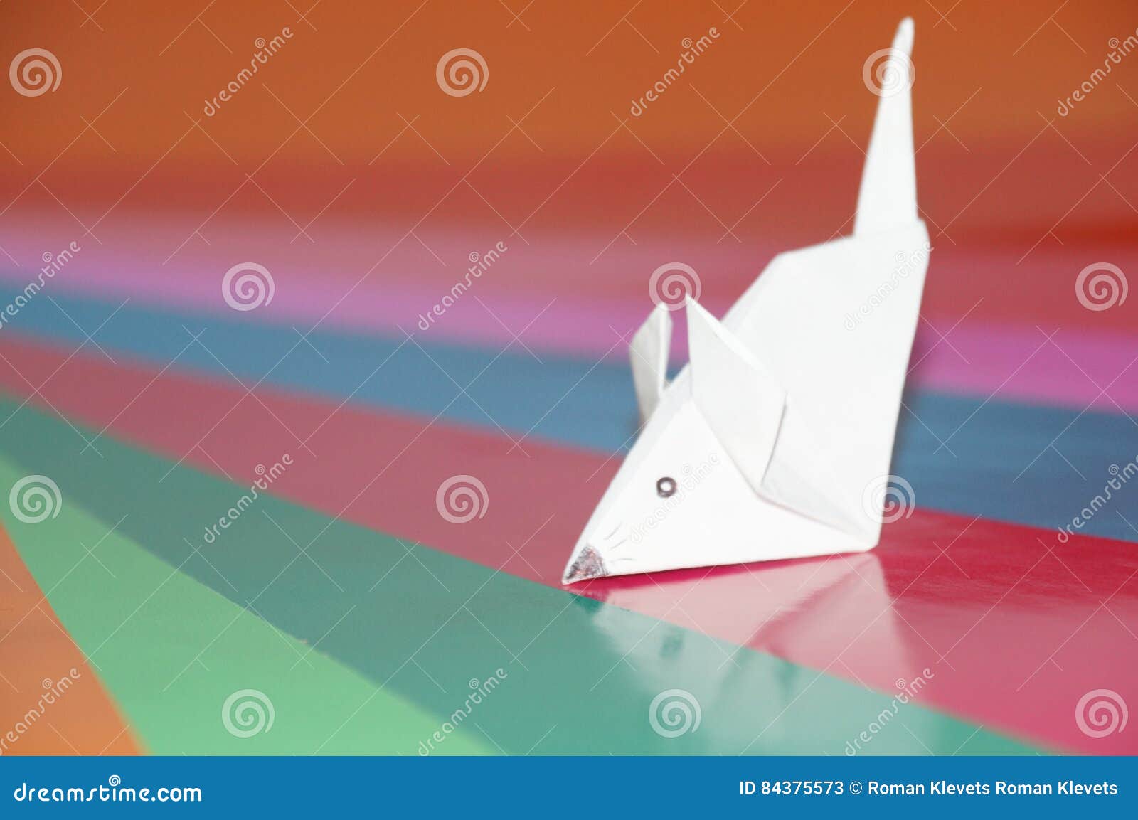 Paper origami mouse stock image. Image of white, paper - 84375573