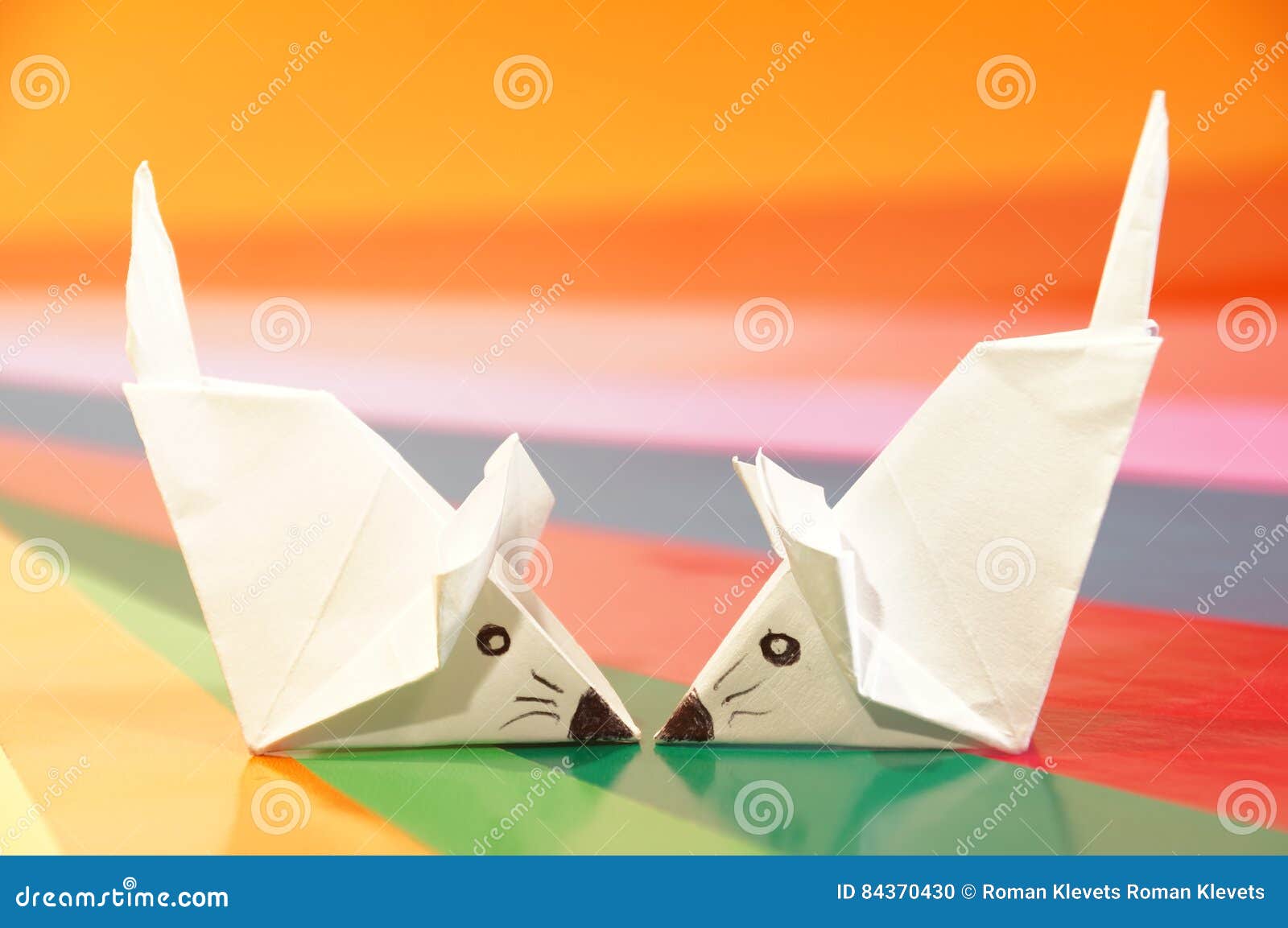 Paper origami mouse stock photo. Image of rodent, origami - 84370430