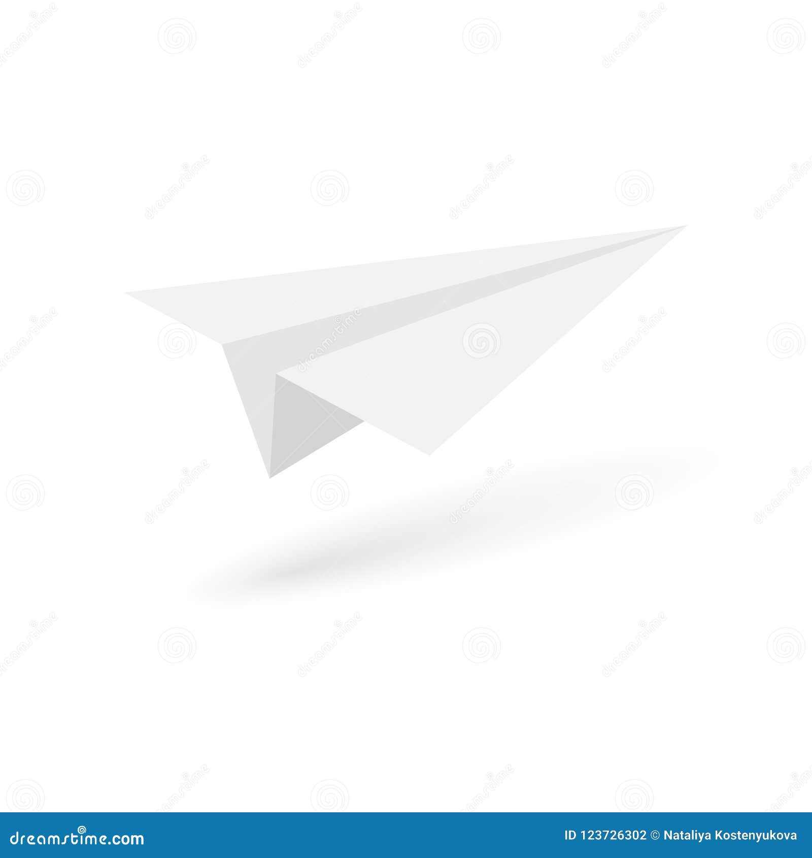 Paper origami plane stock vector. Illustration of white - 123726302