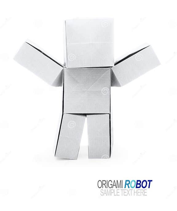 Paper origami robot stock photo. Image of tehnology, concept - 85600350