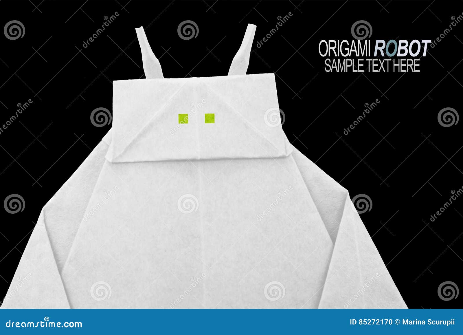 Paper origami robot stock photo. Image of design, internet - 85272170
