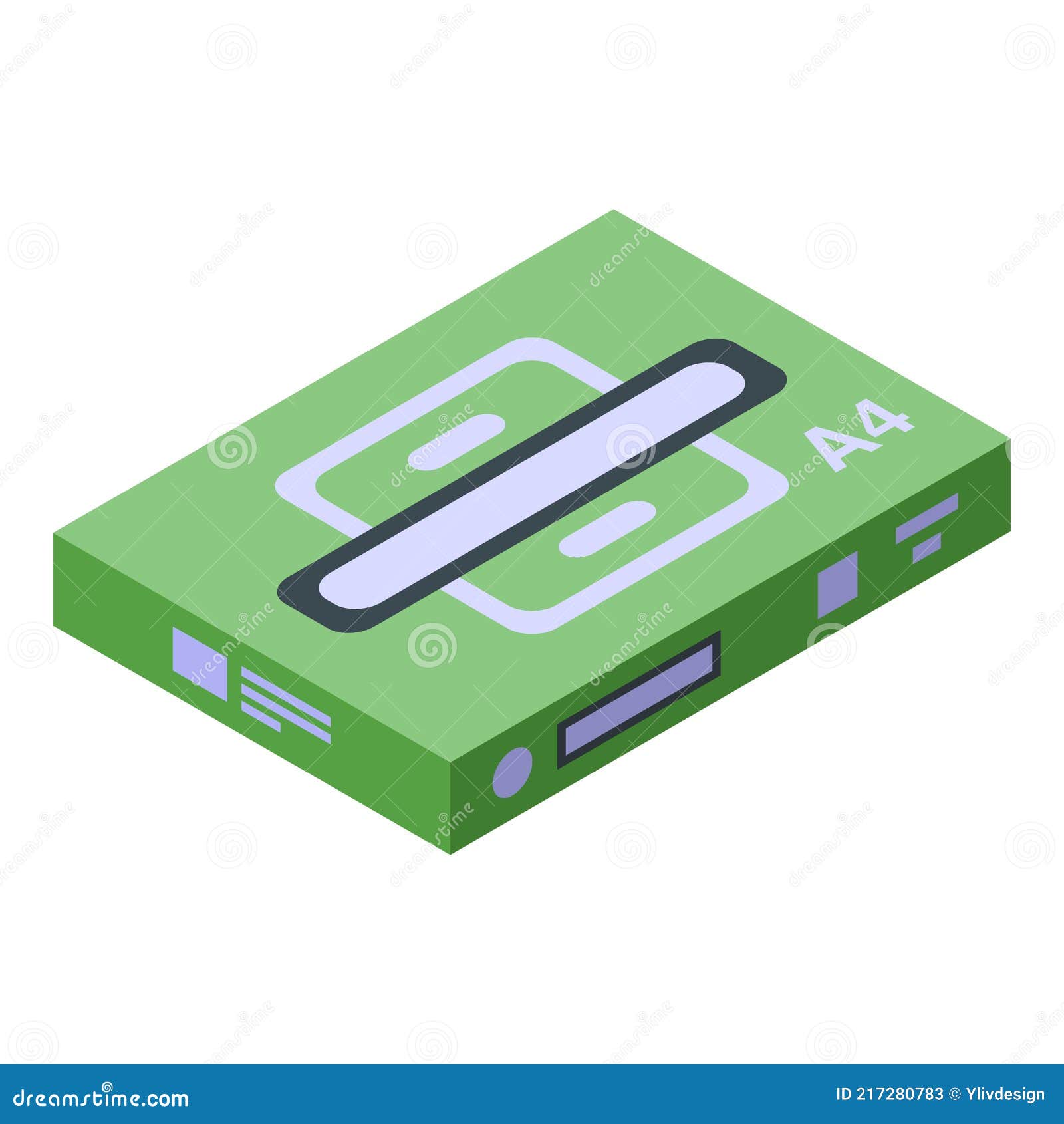 Paper Pack Icon, Isometric Style Stock Vector - Illustration of empty ...