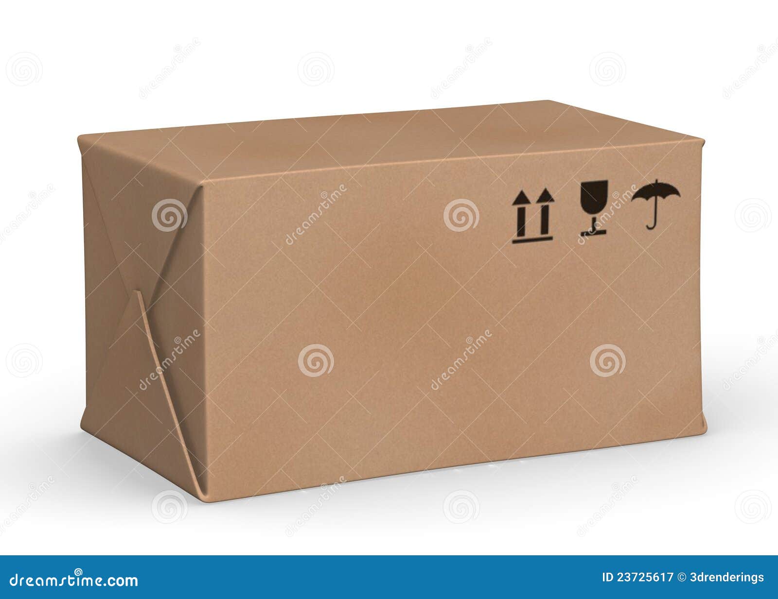 Paper package - fragile stock illustration. Illustration of post - 23725617
