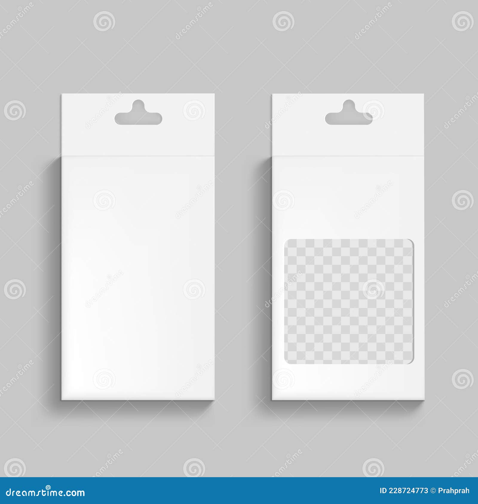 Hanging Hole Trapezoid Shaped Packaging Die Cut Template Cartoon Vector ...