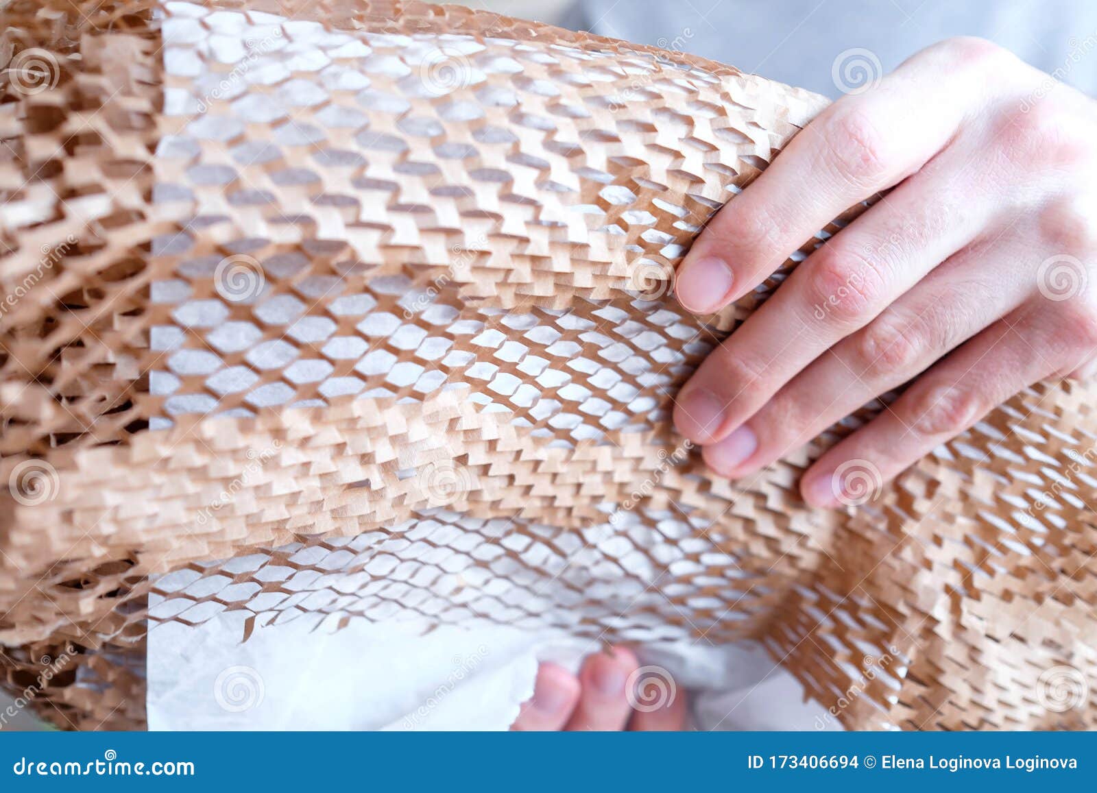 Paper Packaging with a White Thin Layer. Parcel Safety Stock Photo ...