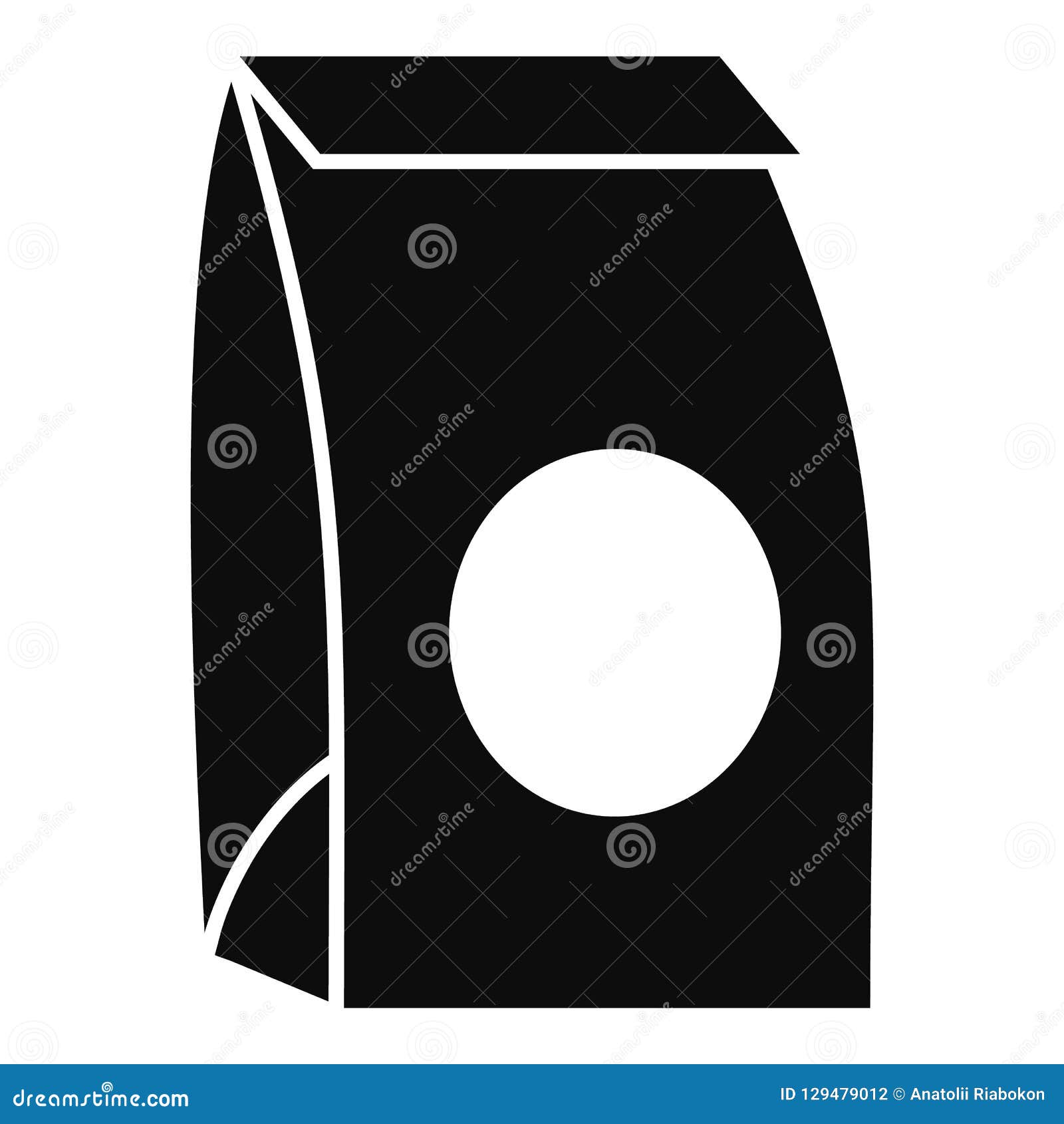 Paper Packet With Milk Isolated On White. Vector Illustration In Flat ...