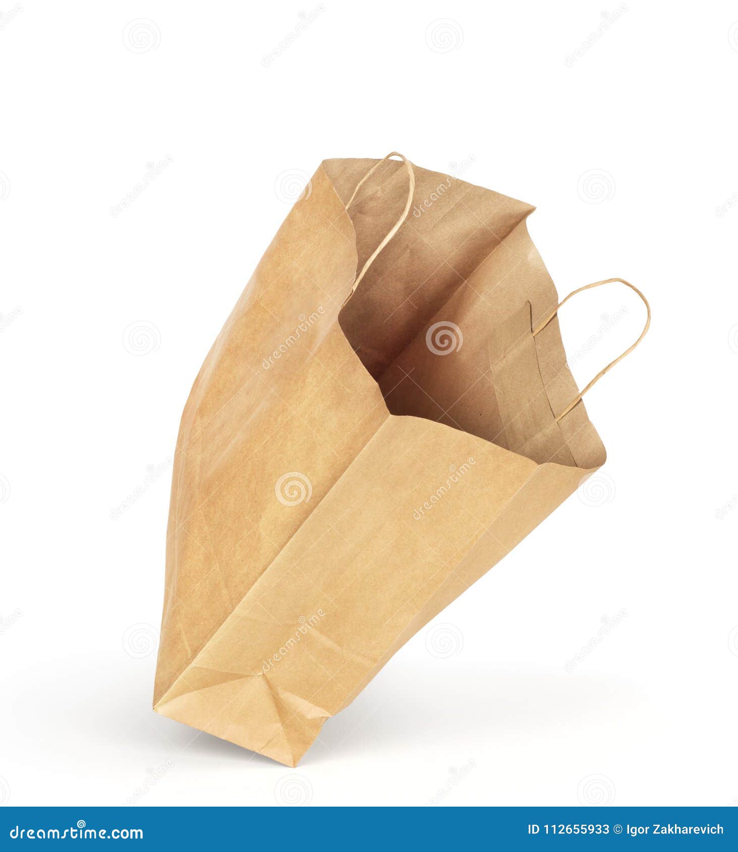 Paper Packet on a White Background Stock Image - Image of empty, market ...