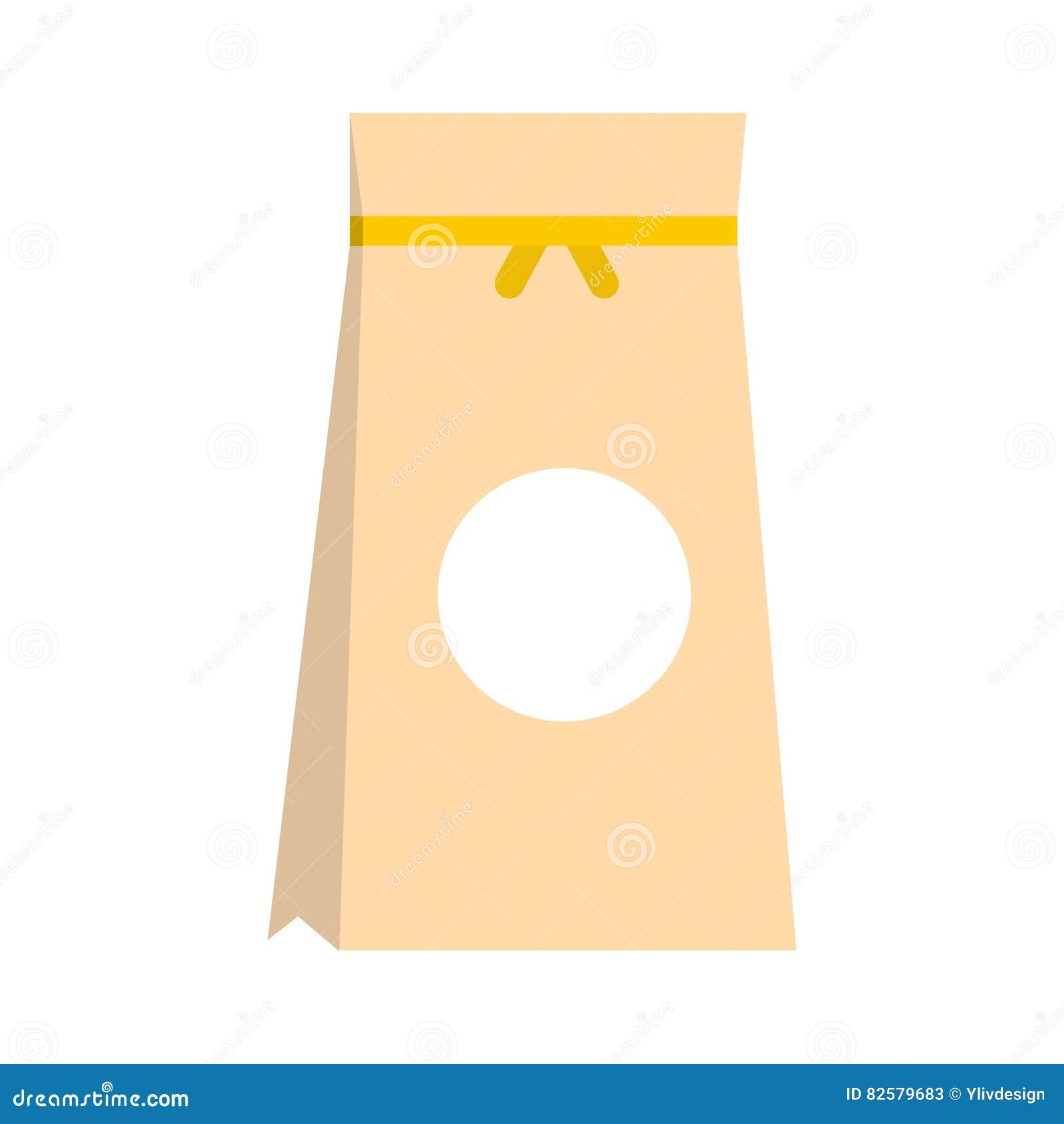 Paper Packing Icon, Flat Style Stock Vector - Illustration of sell ...