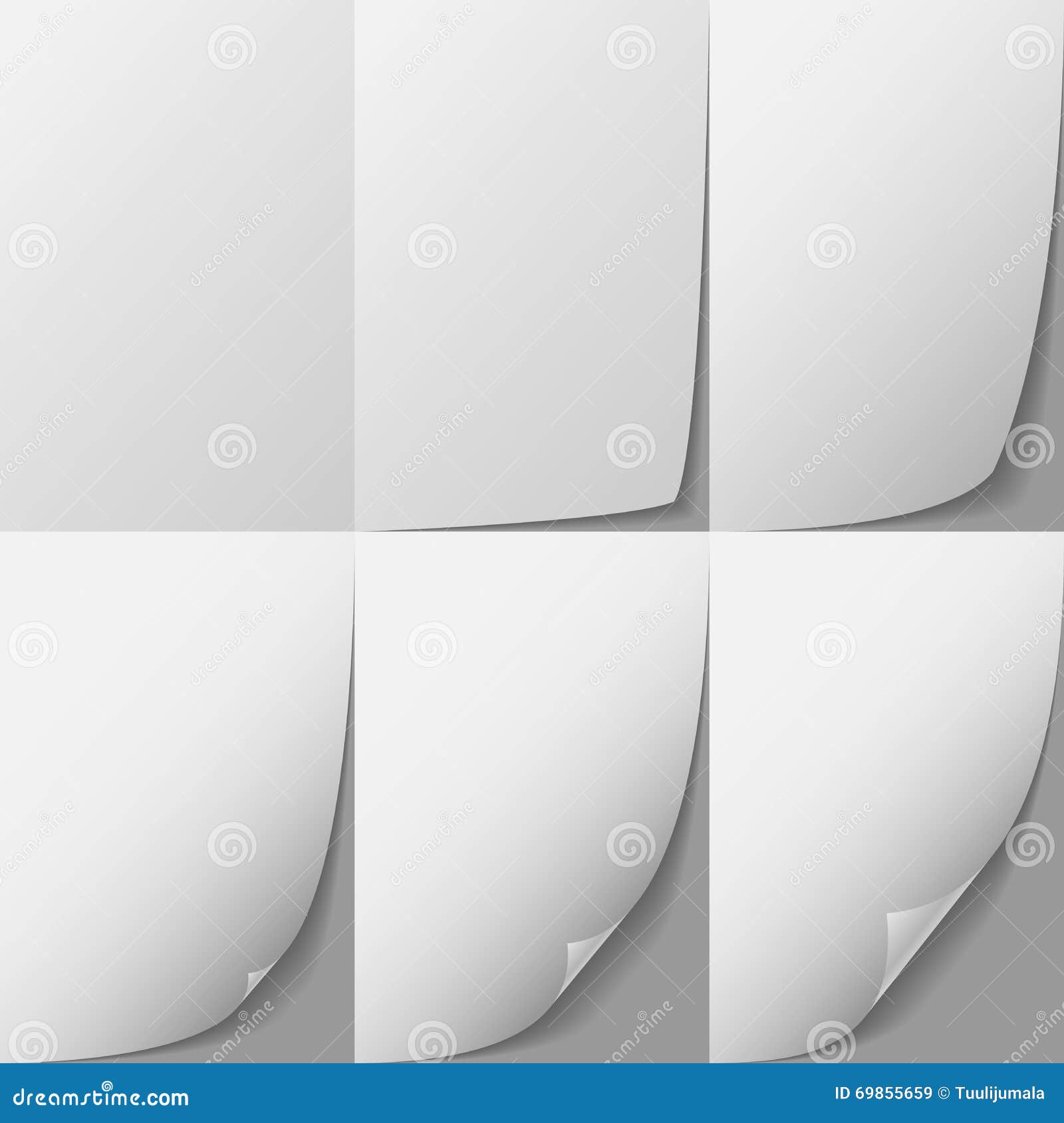 Paper page corner curl stock vector. Illustration of office - 69855659