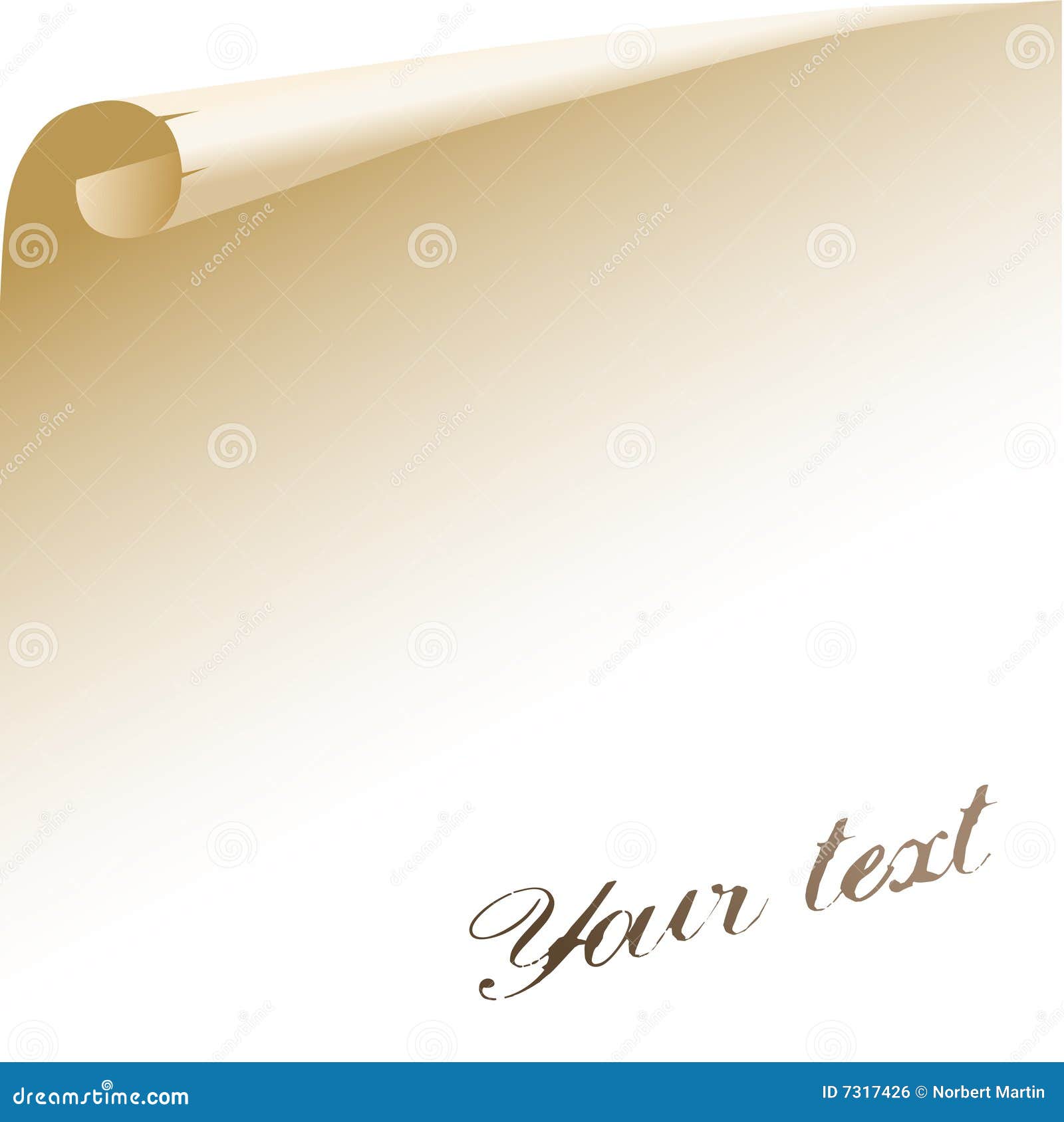 Paper page with curl stock vector. Illustration of canvas - 7317426