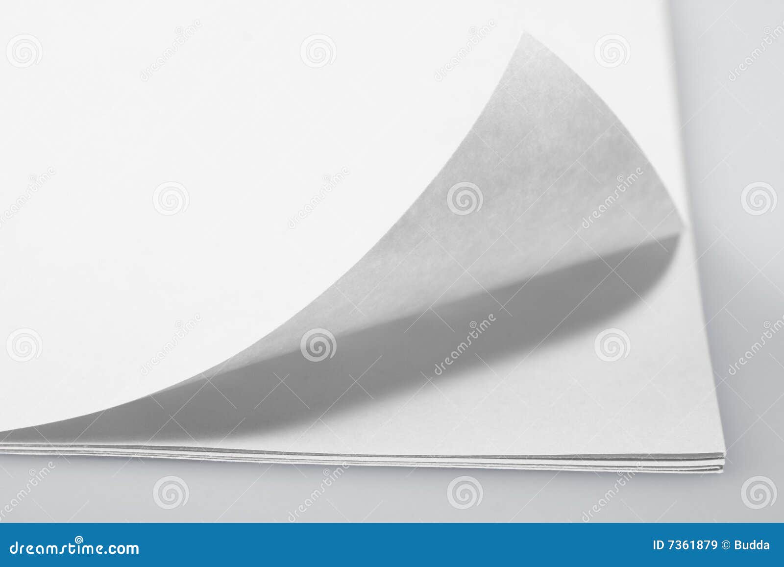 Paper page with curl stock image. Image of note, sheet - 7361879