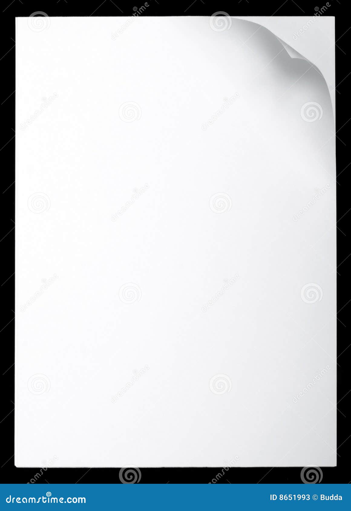 Paper page with curl stock image. Image of shadow, texture - 8651993