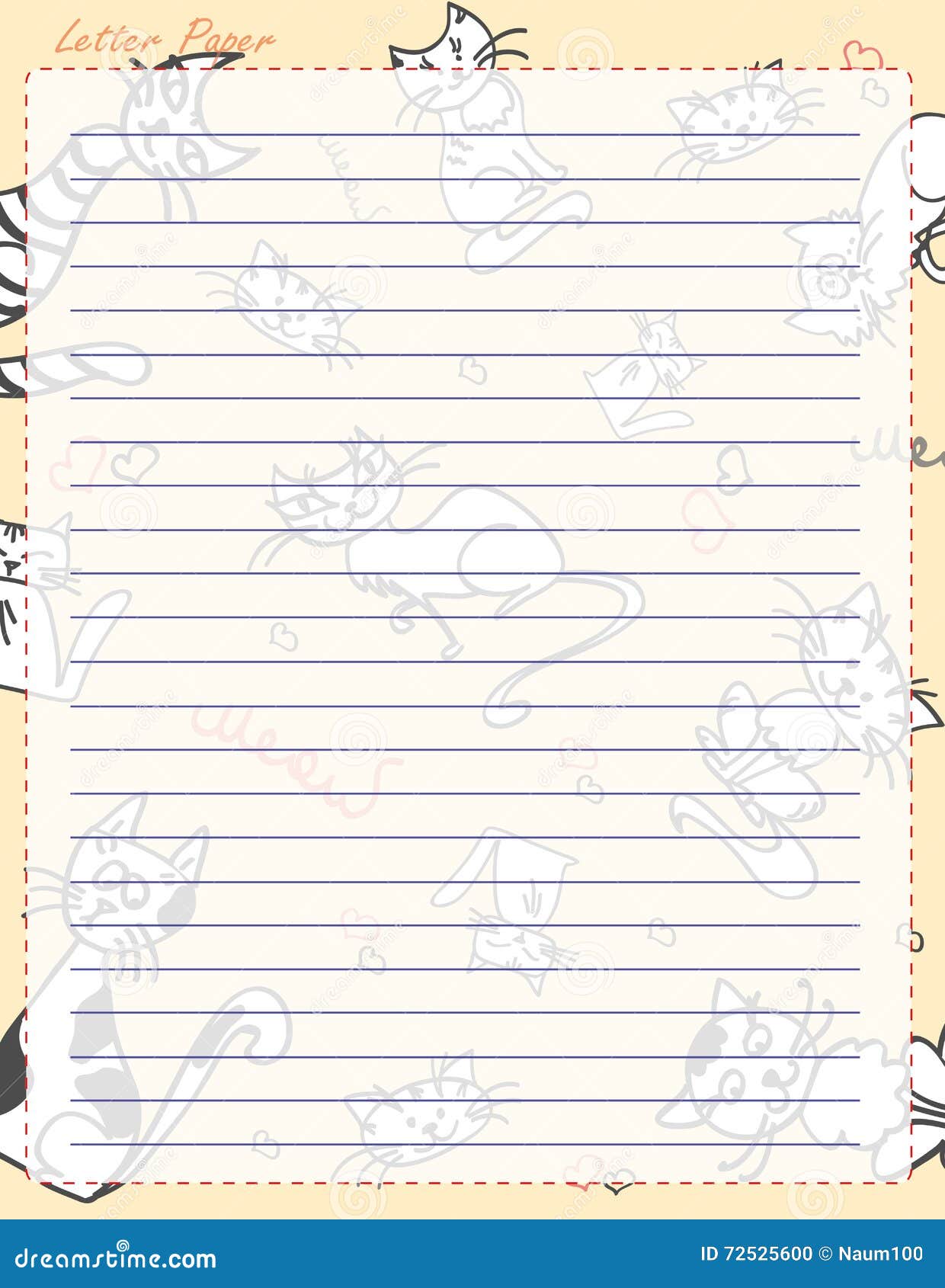 Paper page stock vector. Illustration of cute, postcard - 72525600