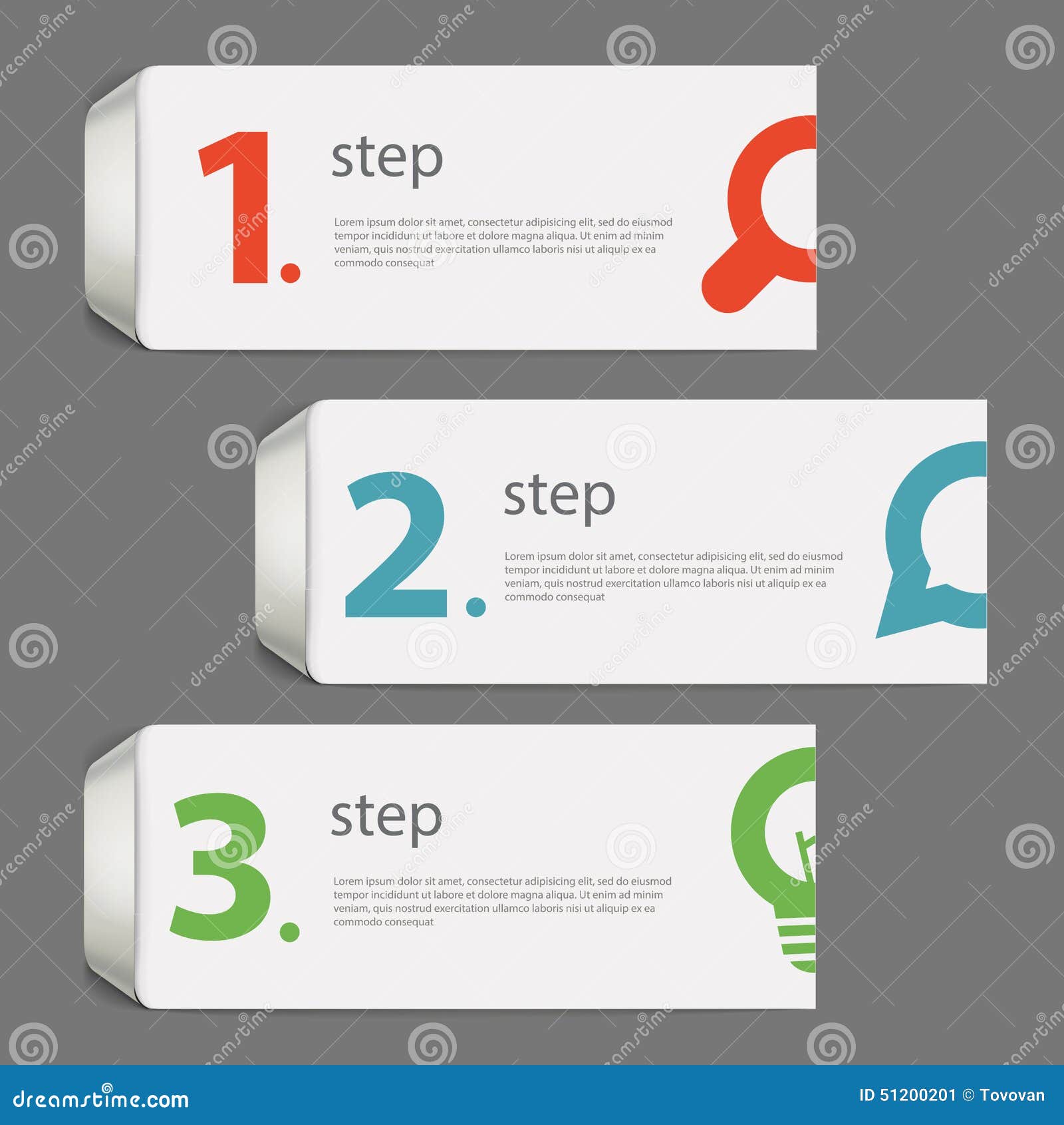 Paper Page Design Template with Icons Stock Vector - Illustration of ...