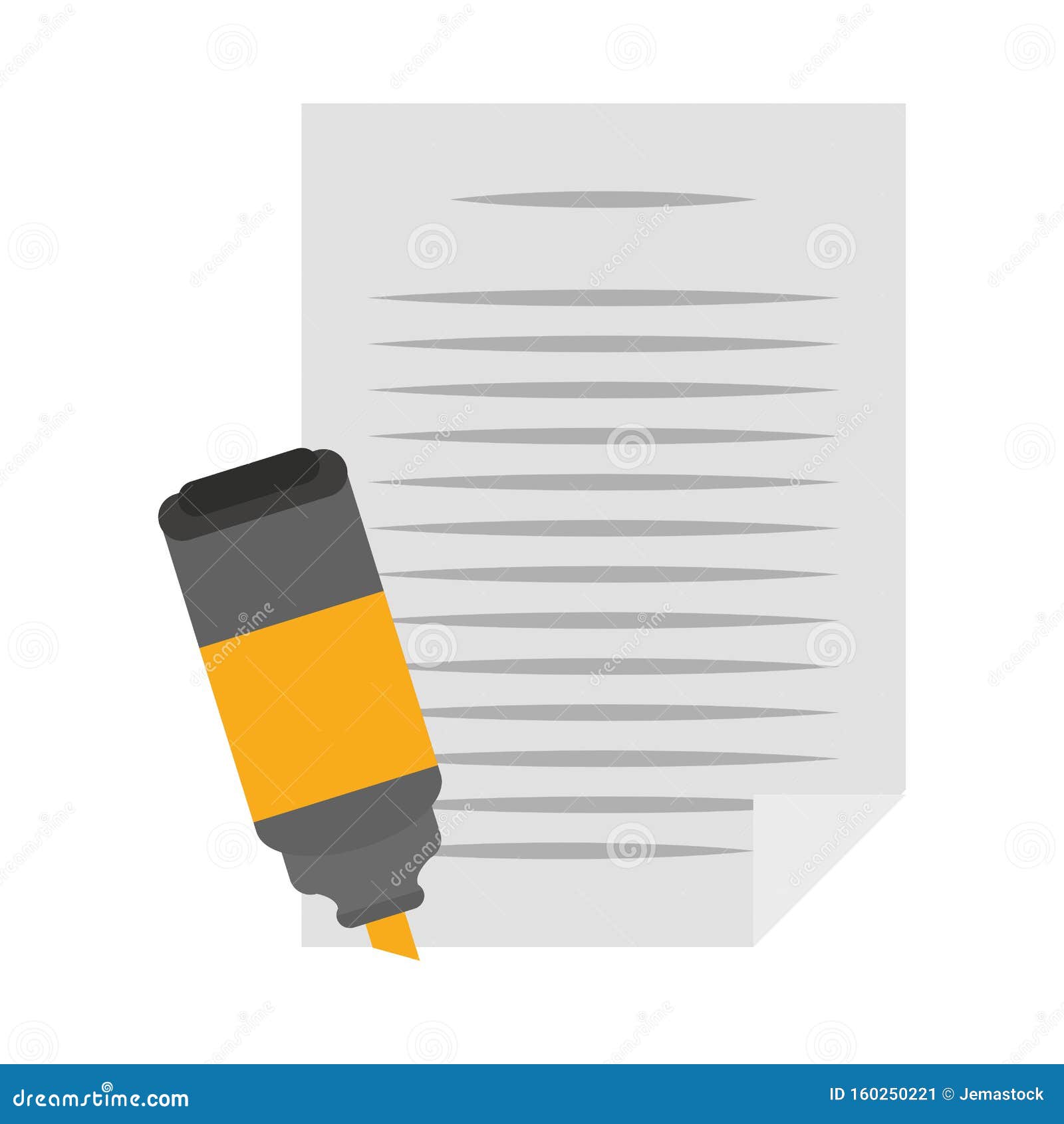 Red Highlighter Page Border Vector Illustration | CartoonDealer.com ...