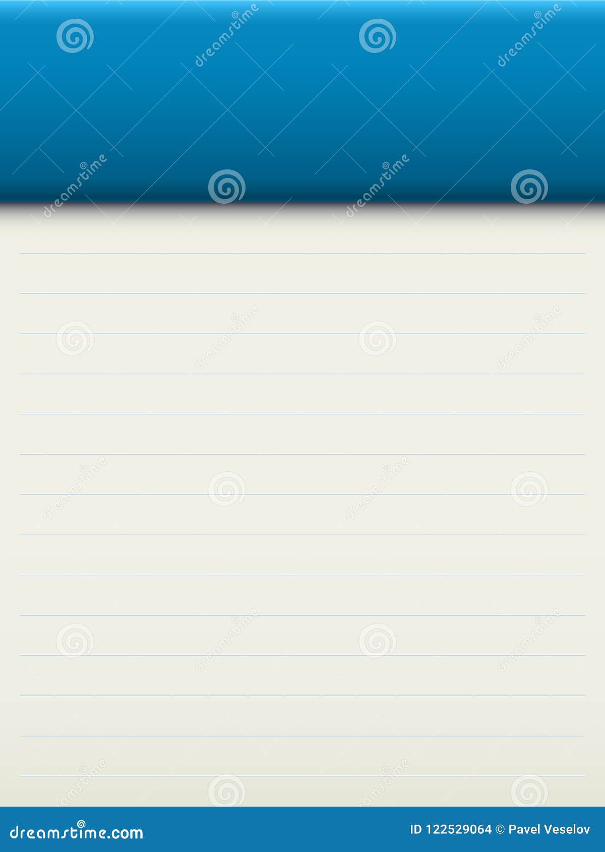 Template for Notebook Sheet Stock Vector - Illustration of line, effect ...