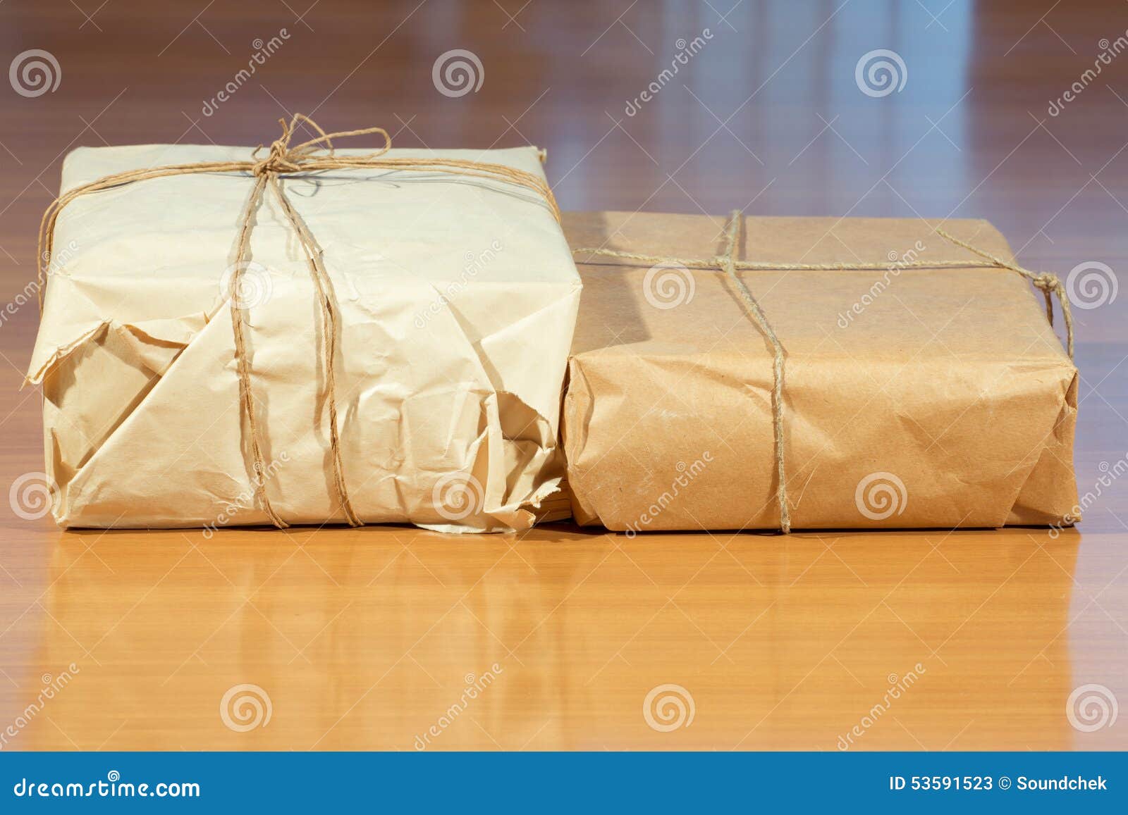 Paper parcel stock image. Image of pack, label, knot - 53591523