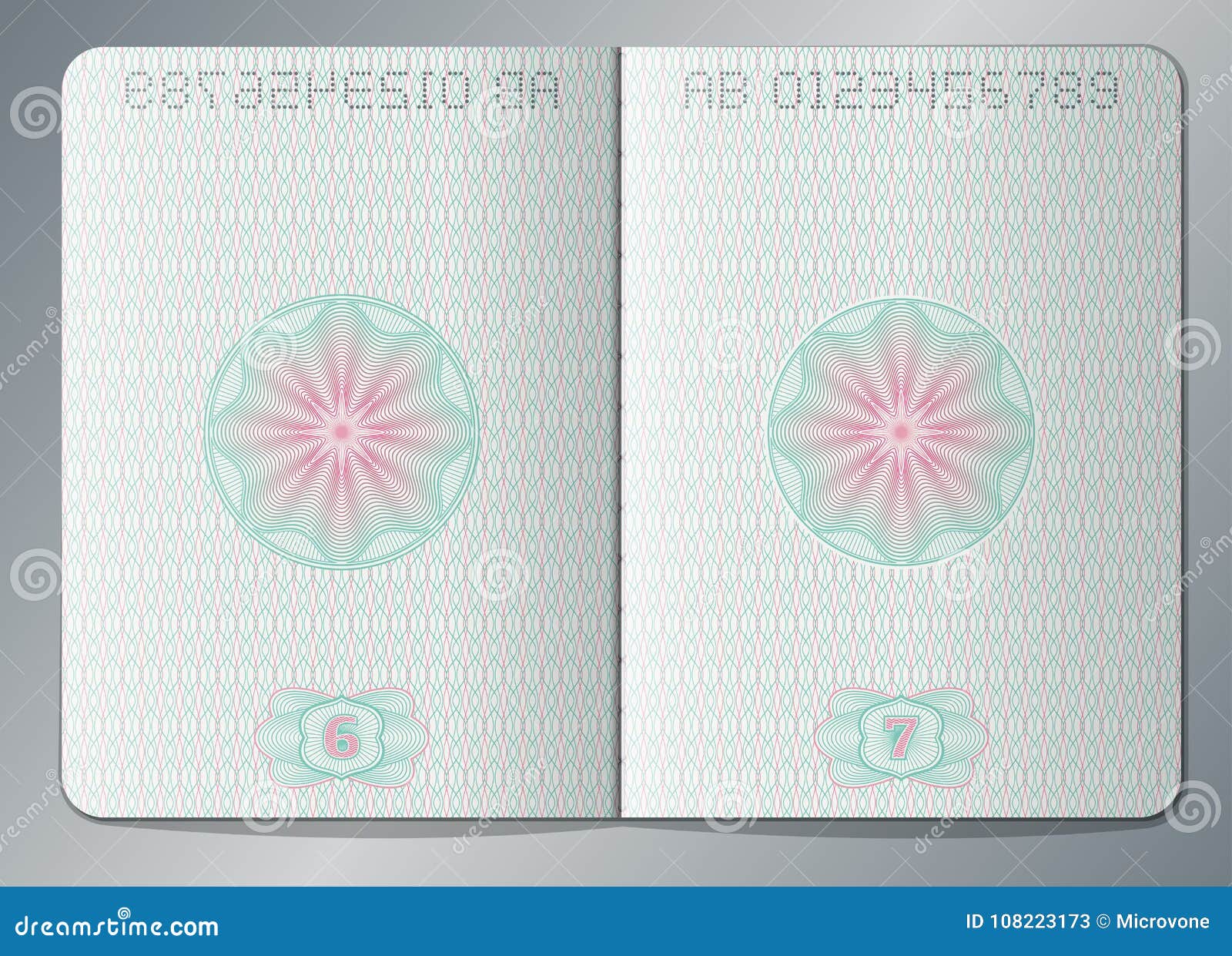 Paper Passport Open Blank Pages Vector Template Stock Vector Illustration Of National