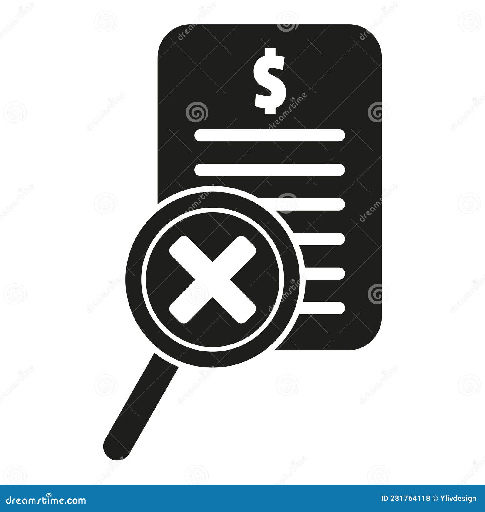 Paper Payment Icon Simple Vector. Cancel Error Stock Illustration ...
