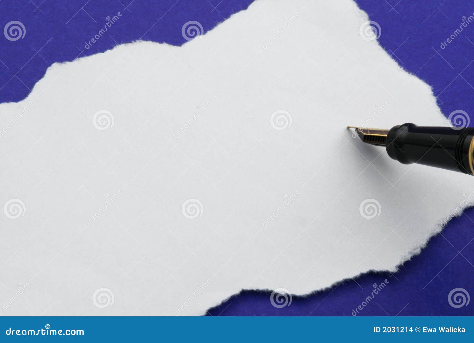 Paper and pen stock photo. Image of empty, blue, paper - 2031214