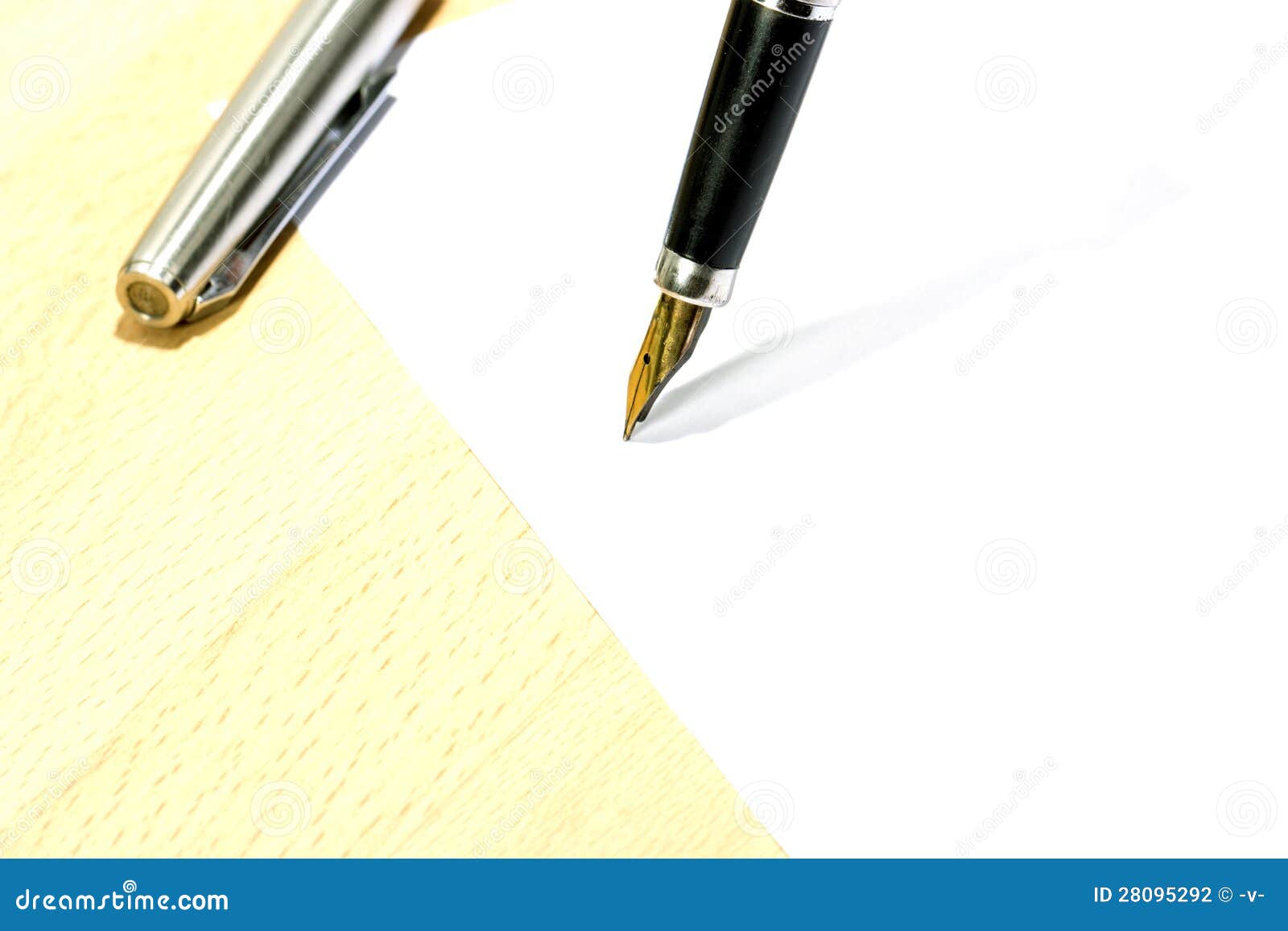 Paper and a pen stock photo. Image of writing, blank - 28095292