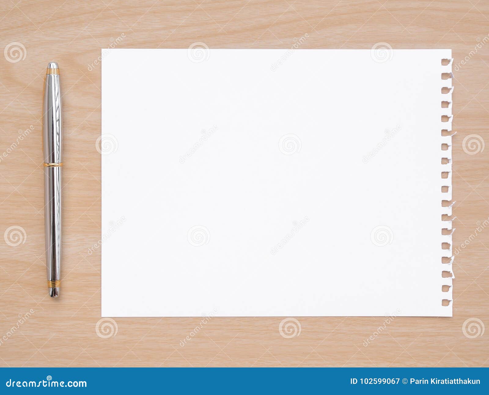 Paper and pen on table stock image. Image of table, object - 102599067