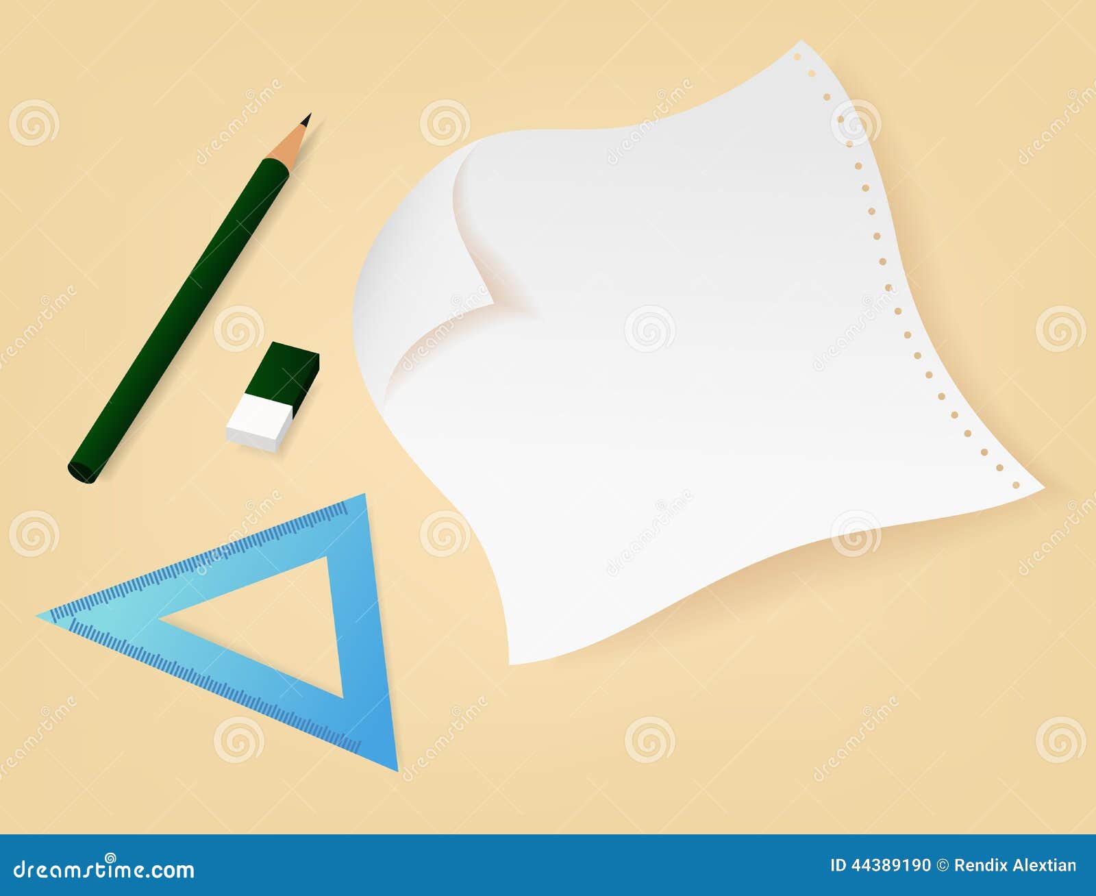 Pencil With Rubber - Drawing. Vector Illustration In Doodle Style ...