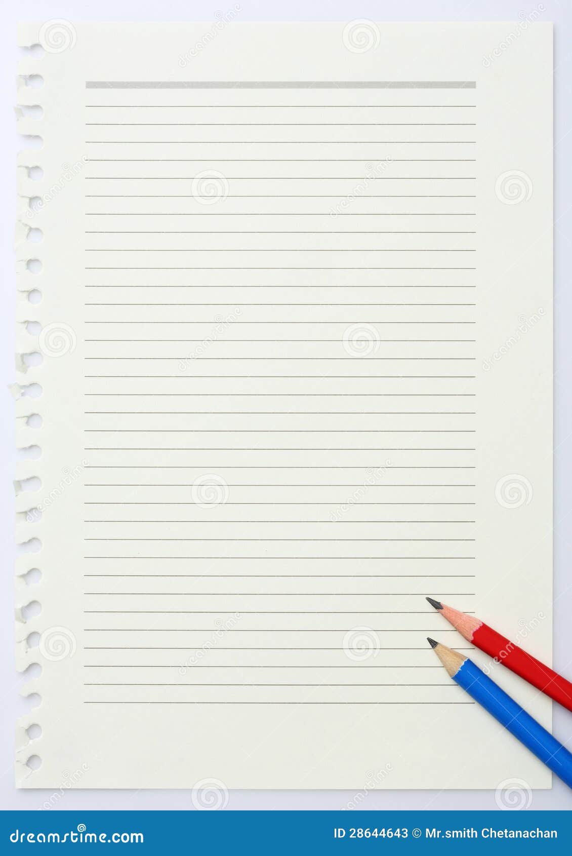Paper and pencils stock image. Image of binder, assignment - 28644643