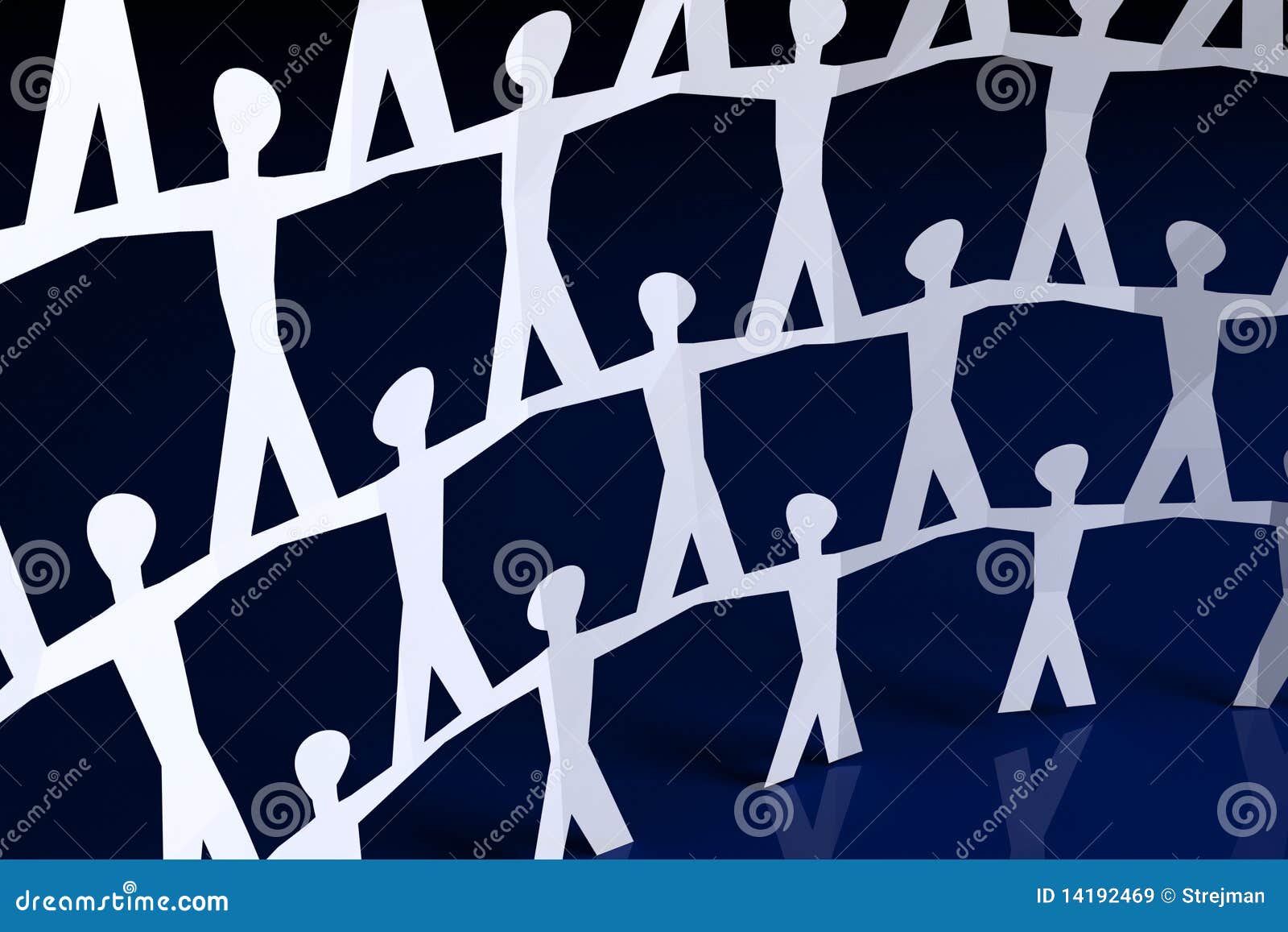 Paper people stock illustration. Illustration of business - 14192469