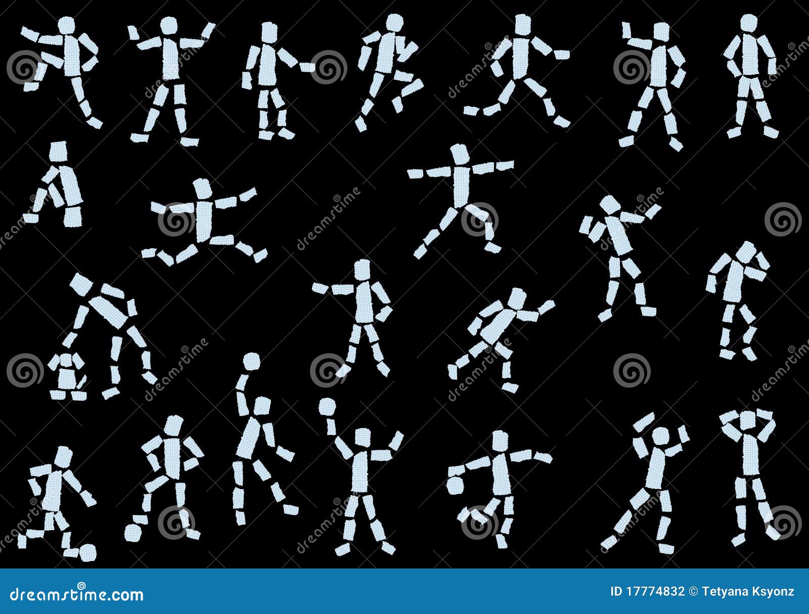 Paper People stock vector. Illustration of blue, community - 17774832