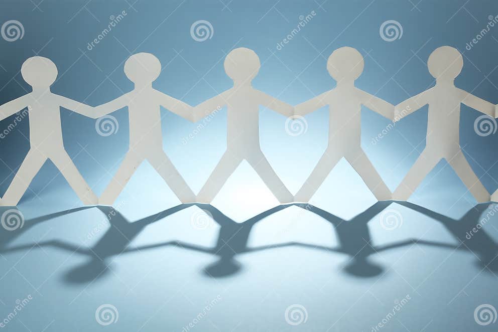 Paper people stock image. Image of holding, figure, shadow - 20102557