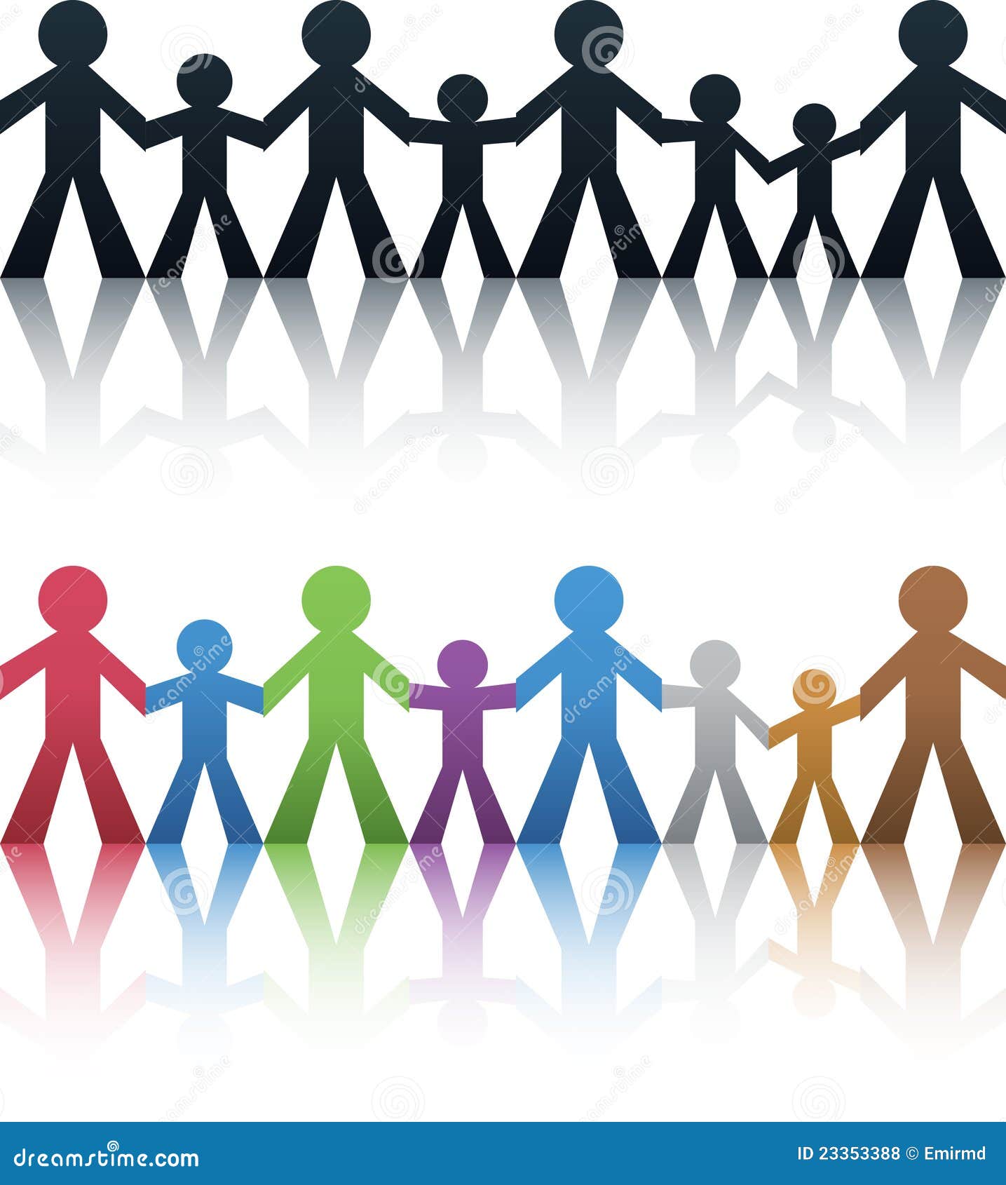 Paper people stock illustration. Illustration of team - 23353388