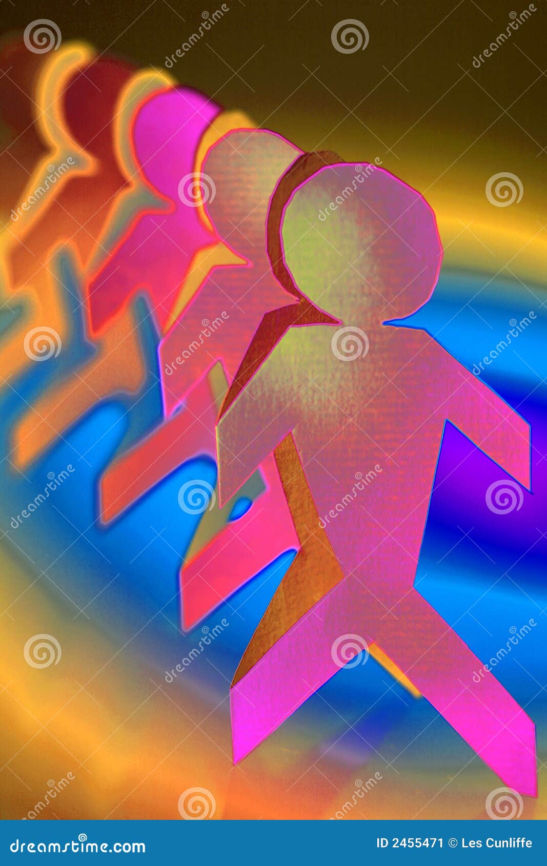 Paper People stock image. Image of follow, team, crowd - 2455471