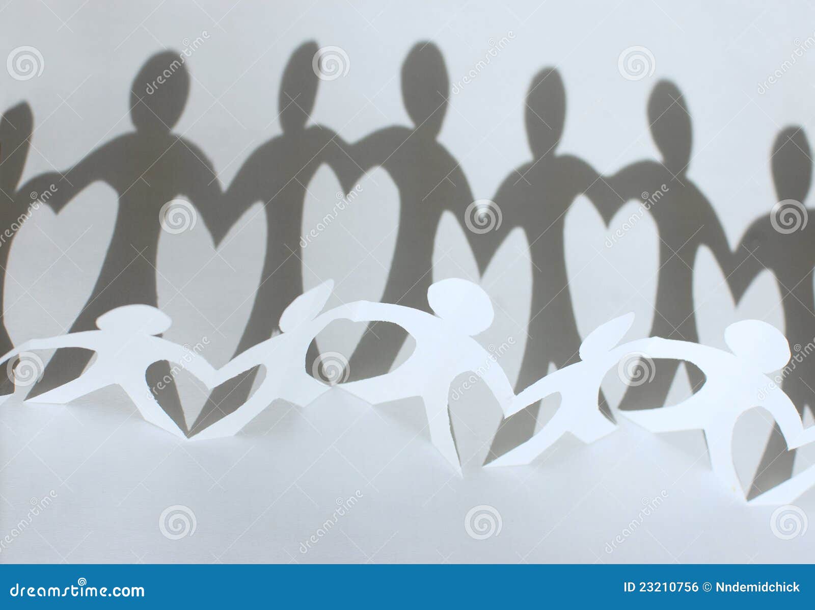 Paper people chain stock photo. Image of care, help, figure - 23210756