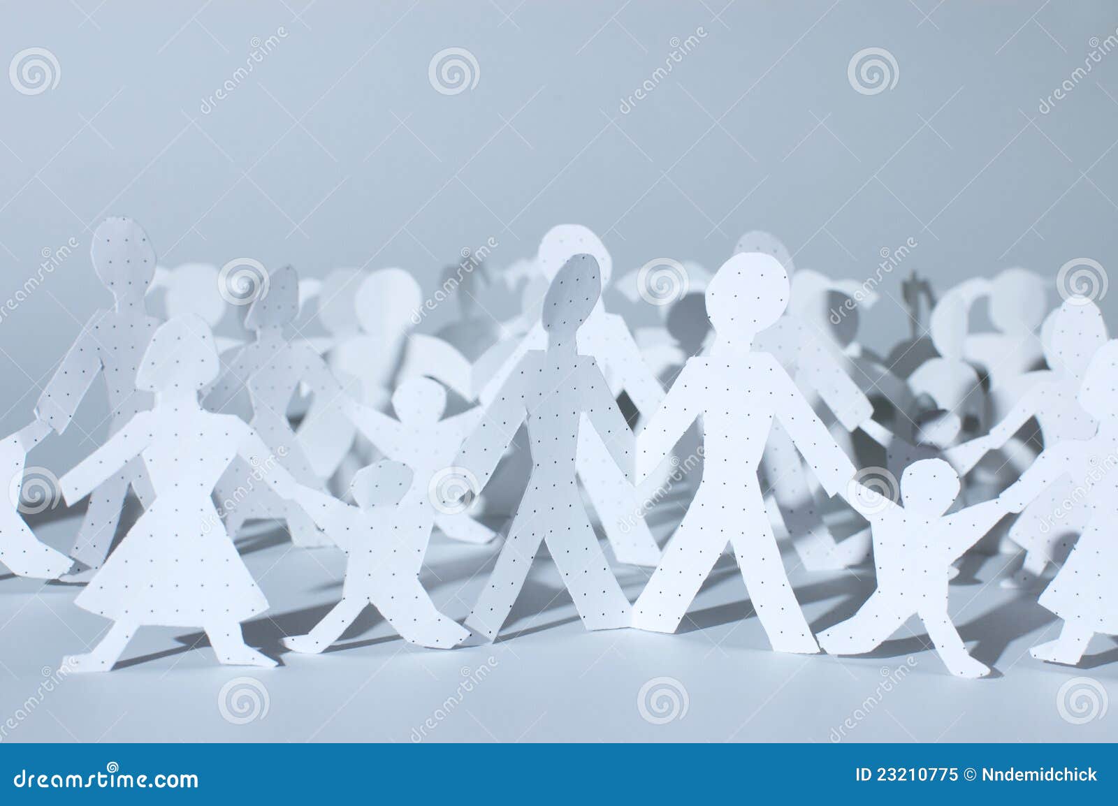Paper people chain stock image. Image of copy, group - 23210775